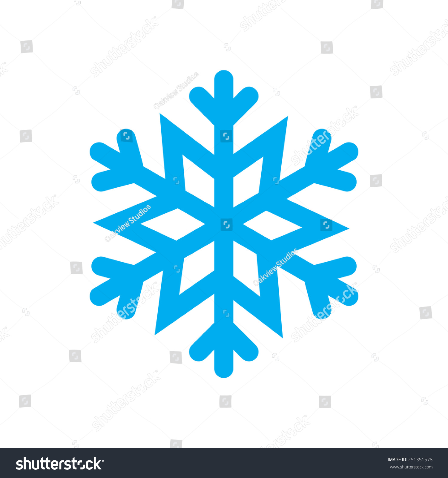 Snowflake Fat Vector Illustration Stock Vector (Royalty Free) 251351578 ...