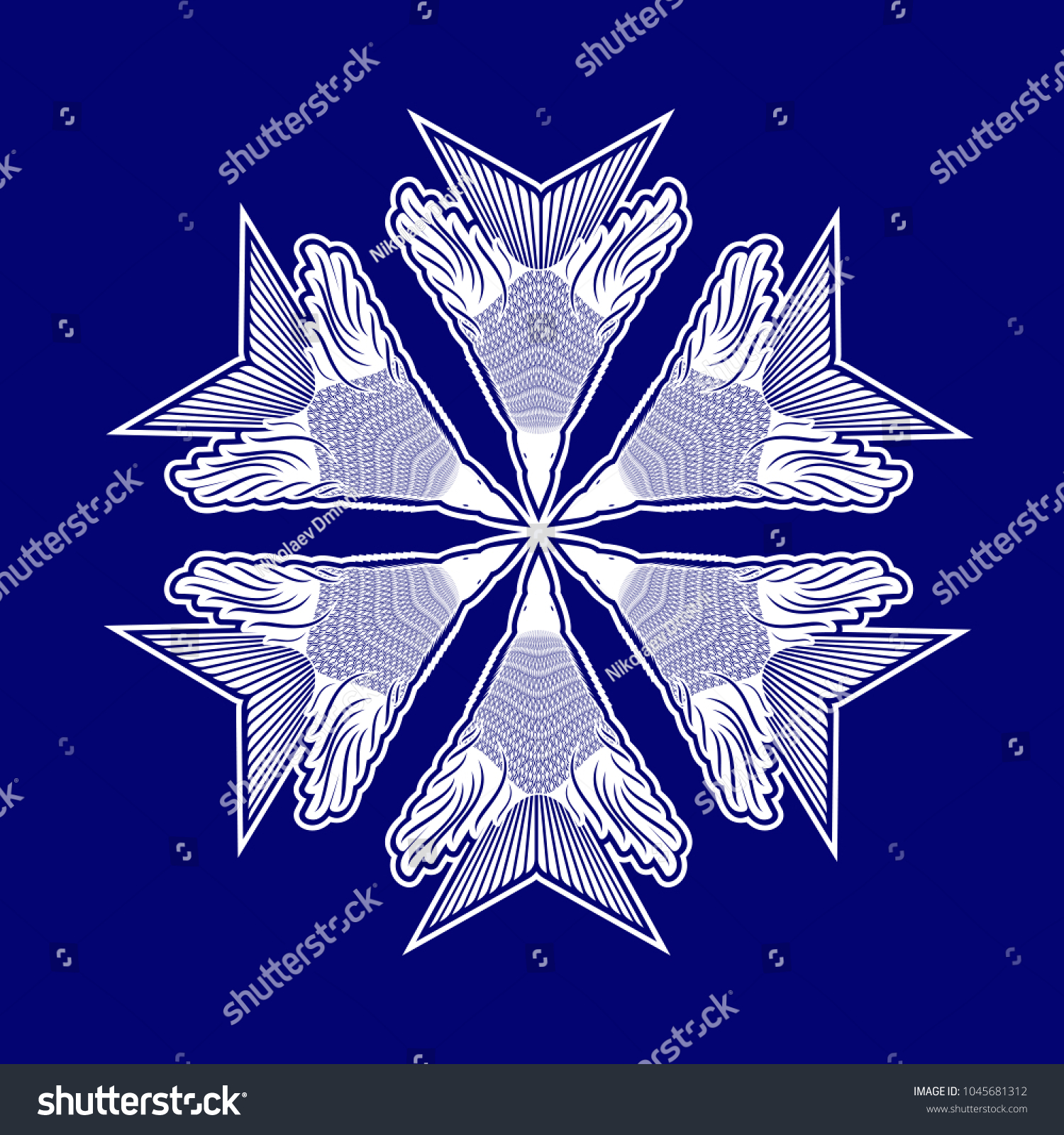 Snowflake Hq Symbol: เวกเตอร์สต็อก (ปลอดค่าลิขสิทธิ์) 1045681312 ...