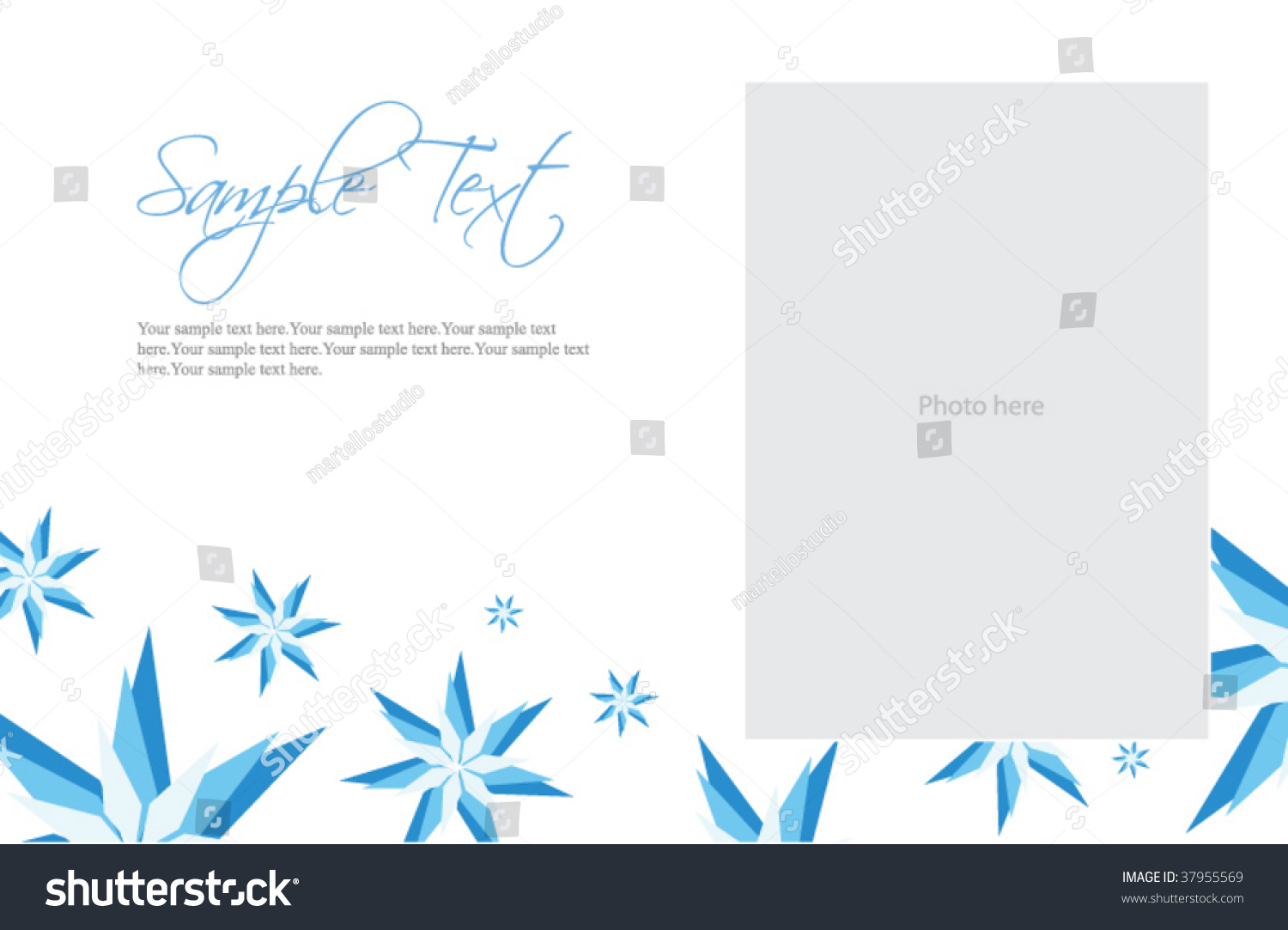 Snowflake Invitation Template Stock Vector (Royalty Free) 37955569 ...