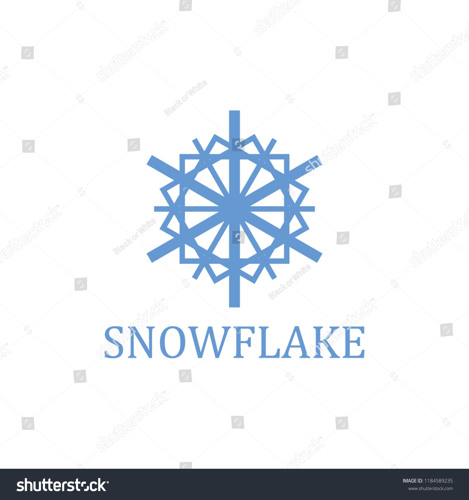 Snowflake Logo Design: vector de stock (libre de regalías) 1184589235 ...