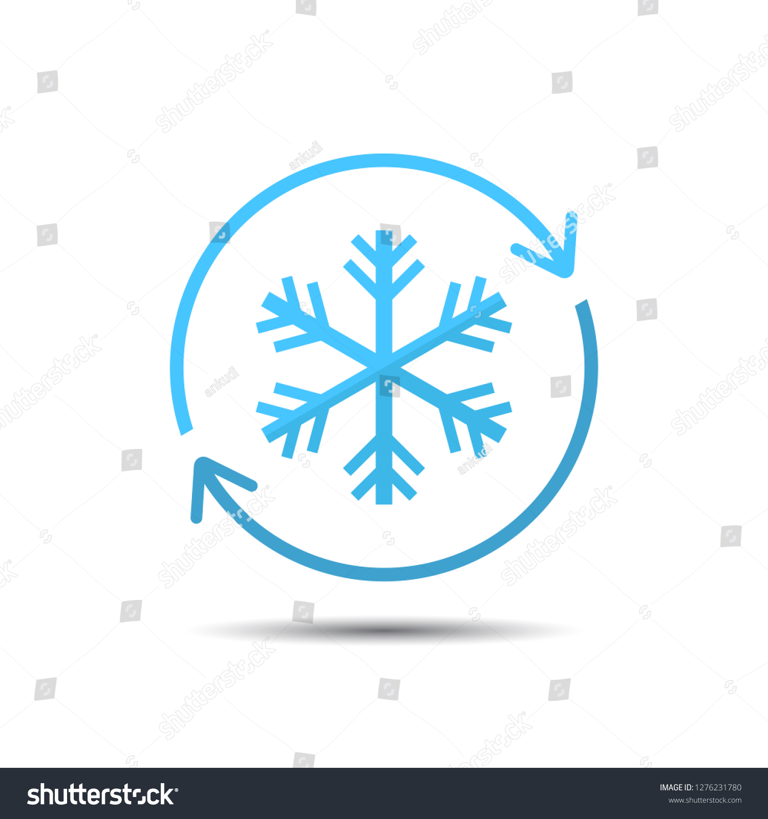 Snowflake Logo Freezer Icon Cold Temperature Stock Vector (Royalty Free ...