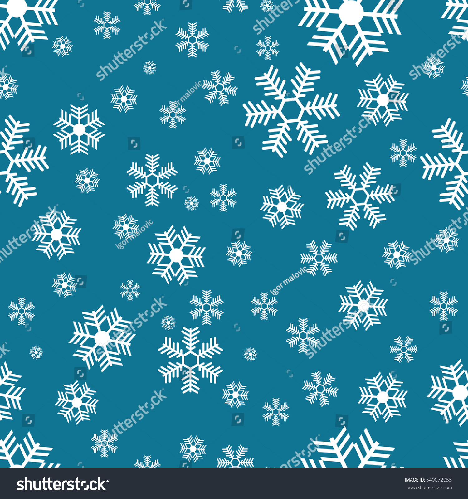 Snowflake Pattern On Blue Cartoon Stock Vector (Royalty Free) 540072055 ...