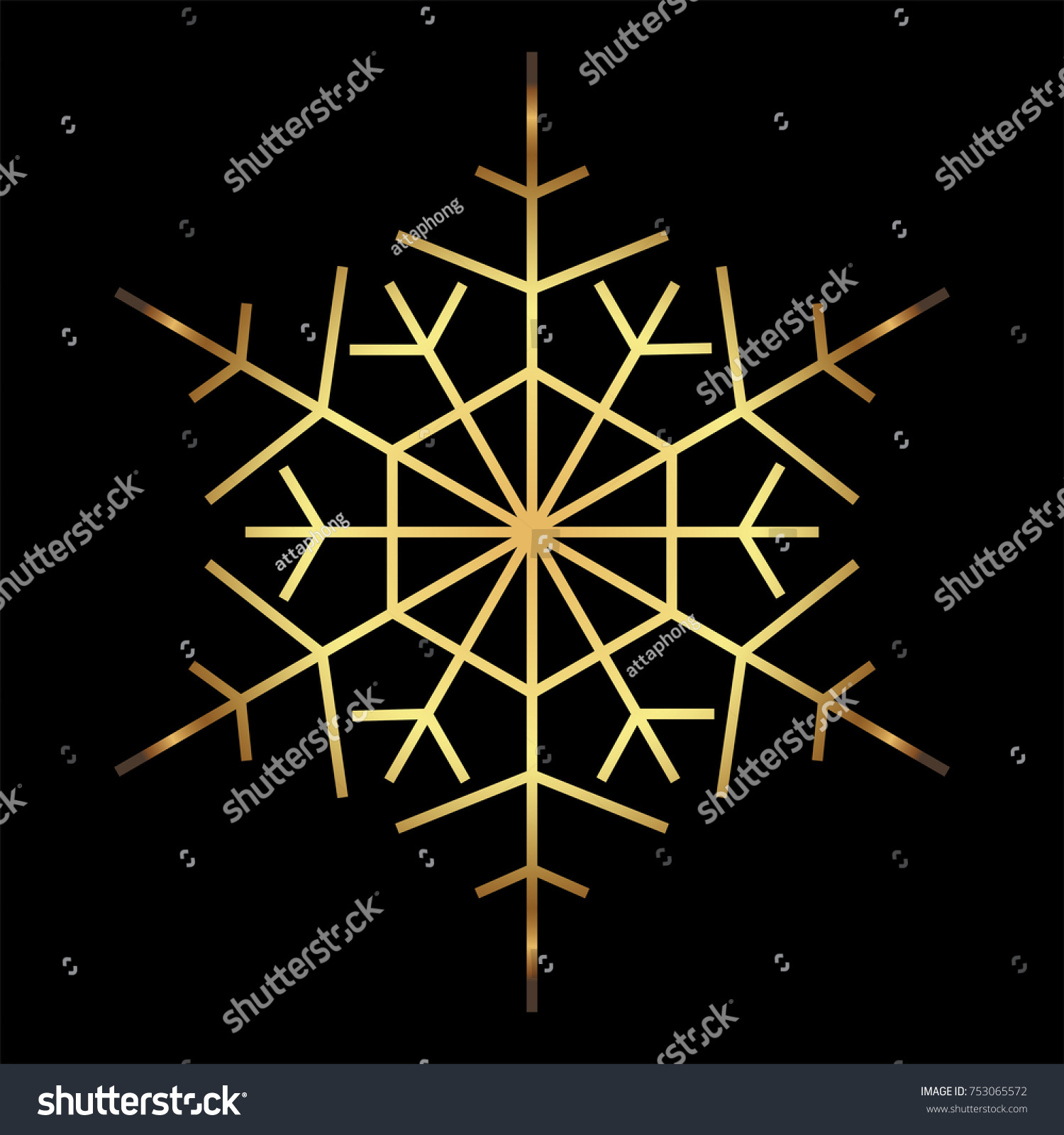 Snowflake Symbol Christmas On White Background: เวกเตอร์สต็อก (ปลอดค่า ...