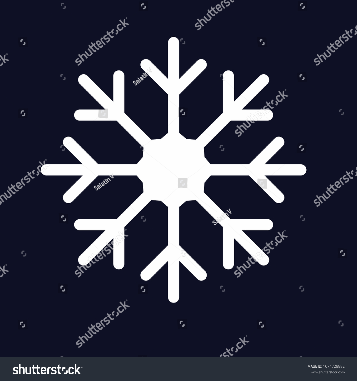 Snowflake Symbols Icon Stock Vector (Royalty Free) 1074728882 ...