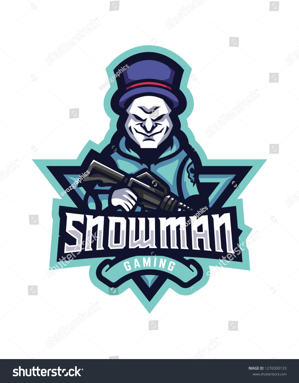 Snowman E Sport Logo Stock Vector (Royalty Free) 1276500133