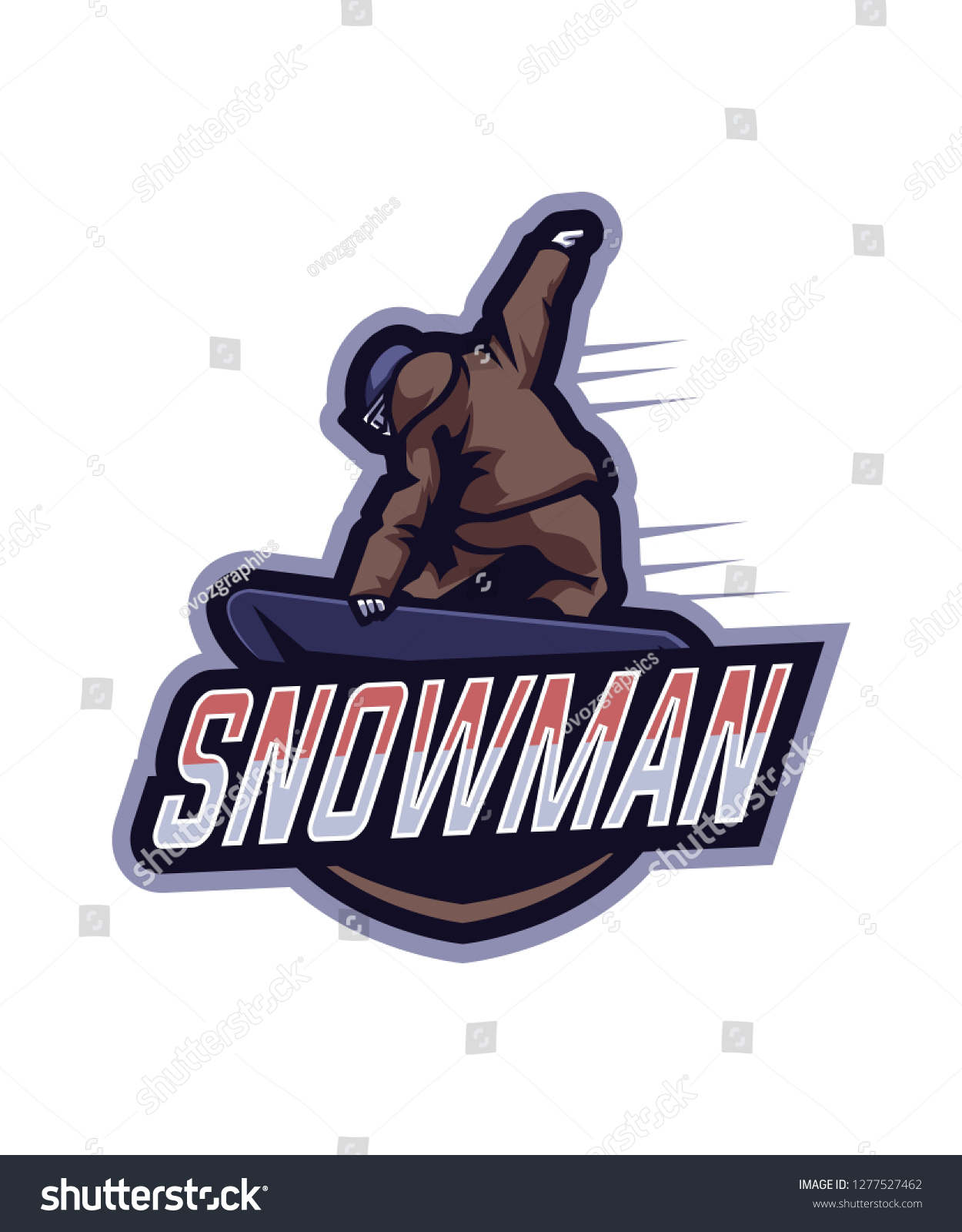 Snowman E Sport Logo Stock Vector (Royalty Free) 1277527462