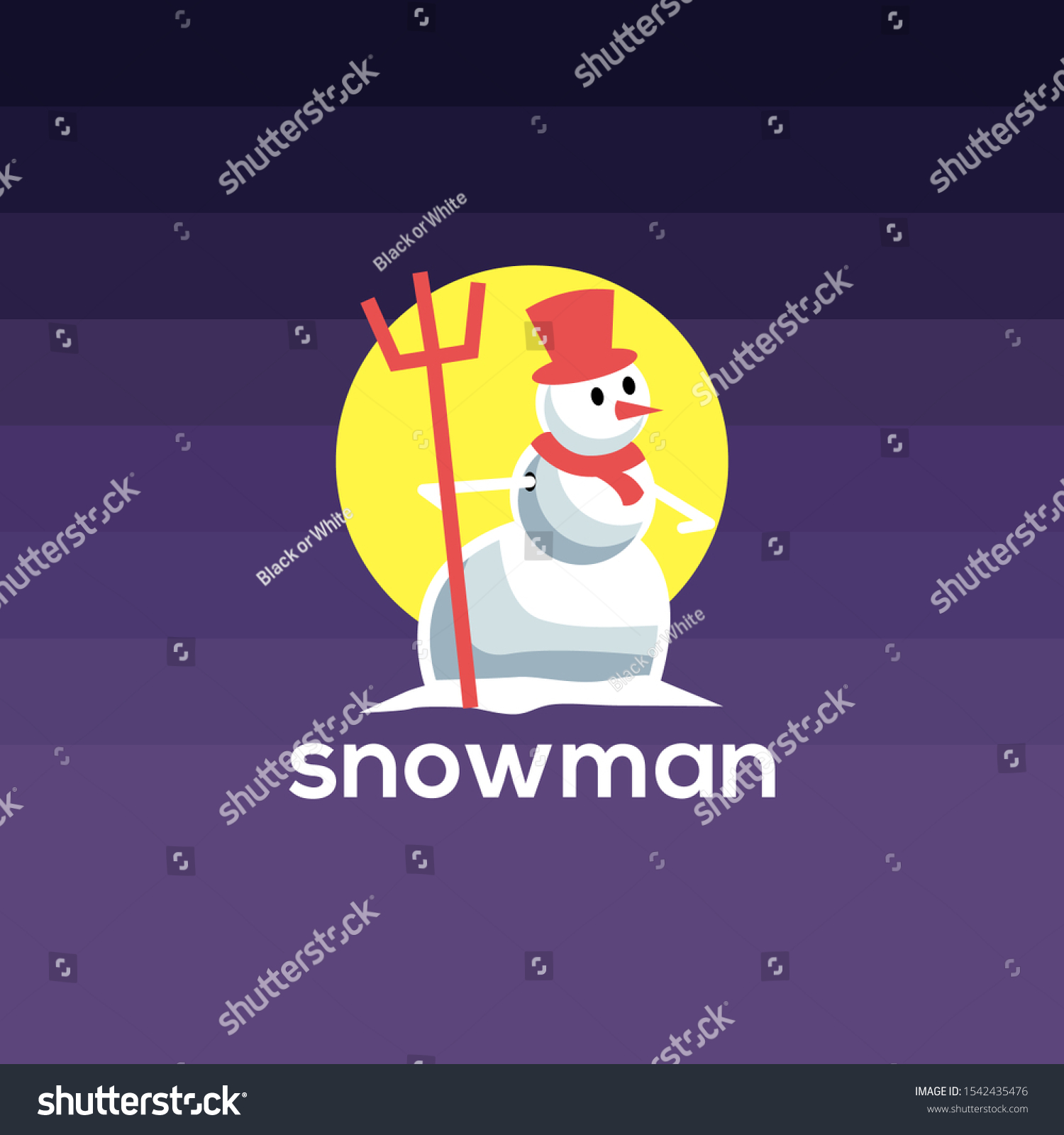 Snowman Logo Design Vector Template: vector de stock (libre de regalías ...