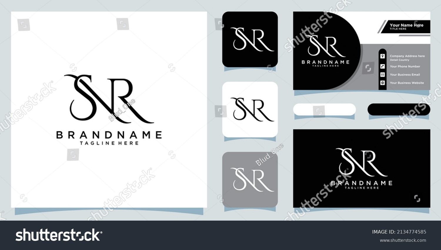 Snr Letter Initial Logo Design Vector Stock Vector (Royalty Free ...