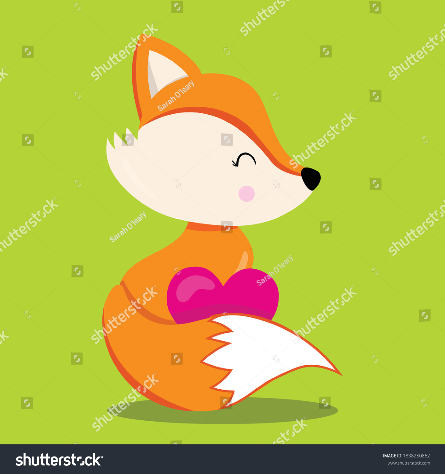Snuggle Fox Design Vector Illustration Stock Vector (Royalty Free ...