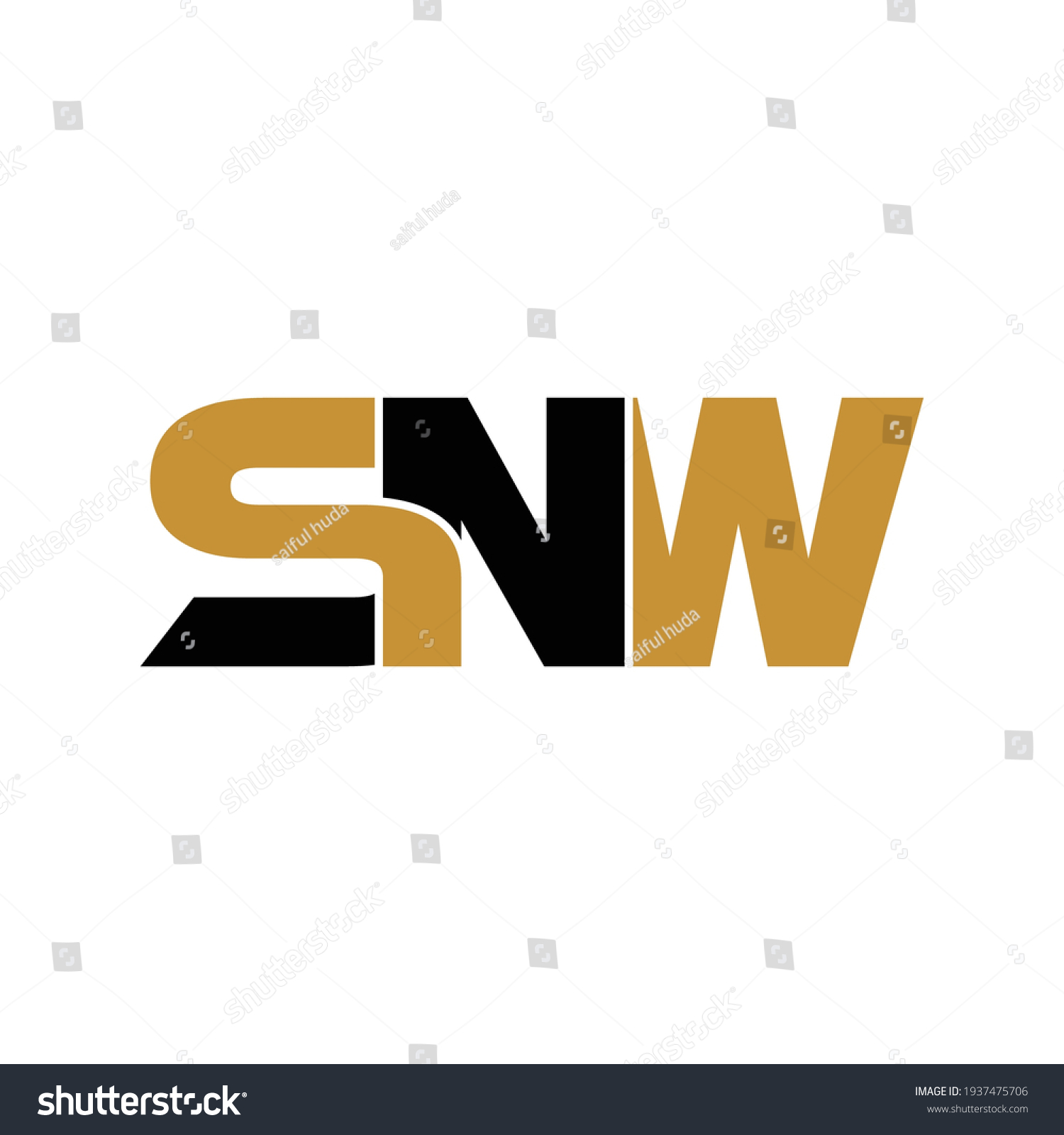 Snw Letter Monogram Logo Design Vector Stock Vector (Royalty Free ...
