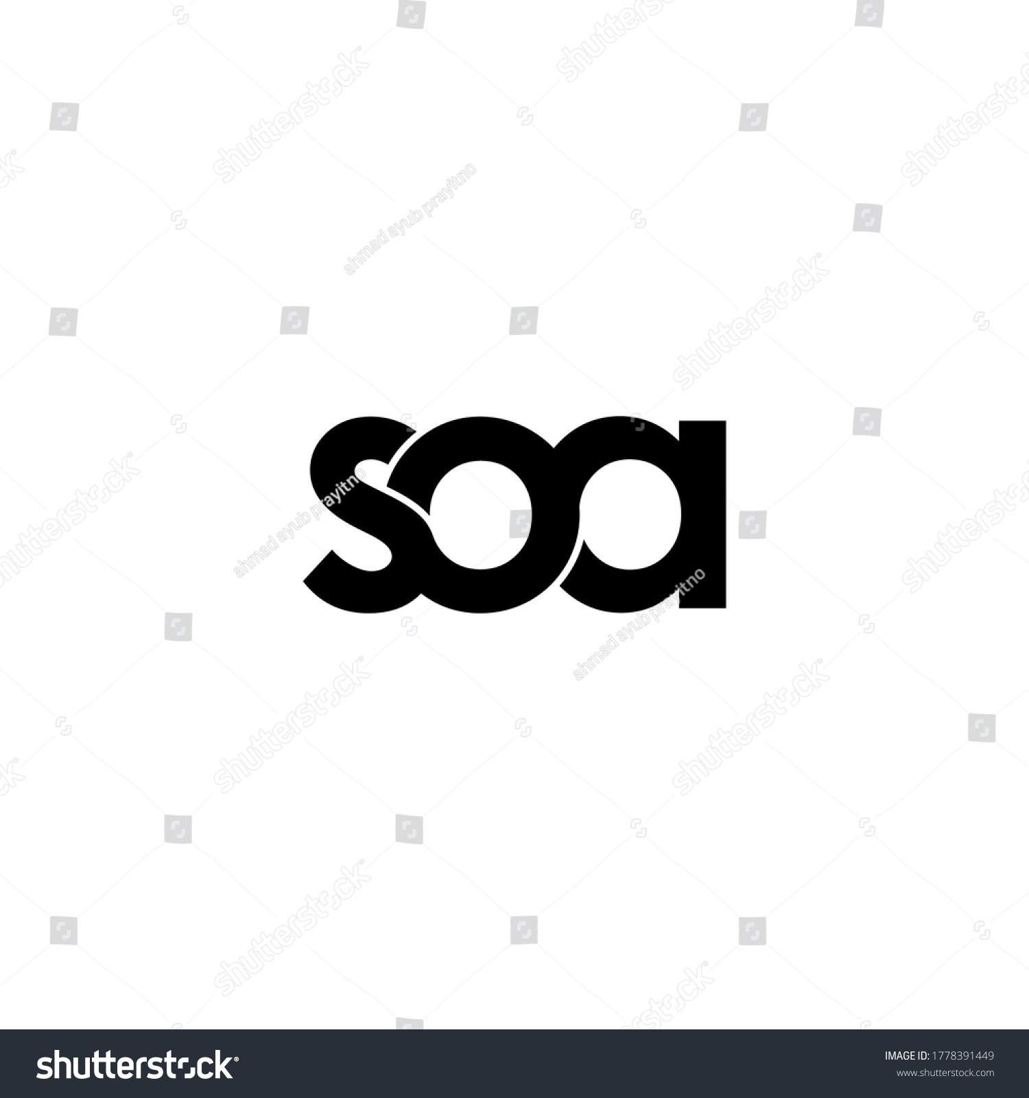 Soa Letter Original Monogram Logo Design Stock Vector (Royalty Free ...