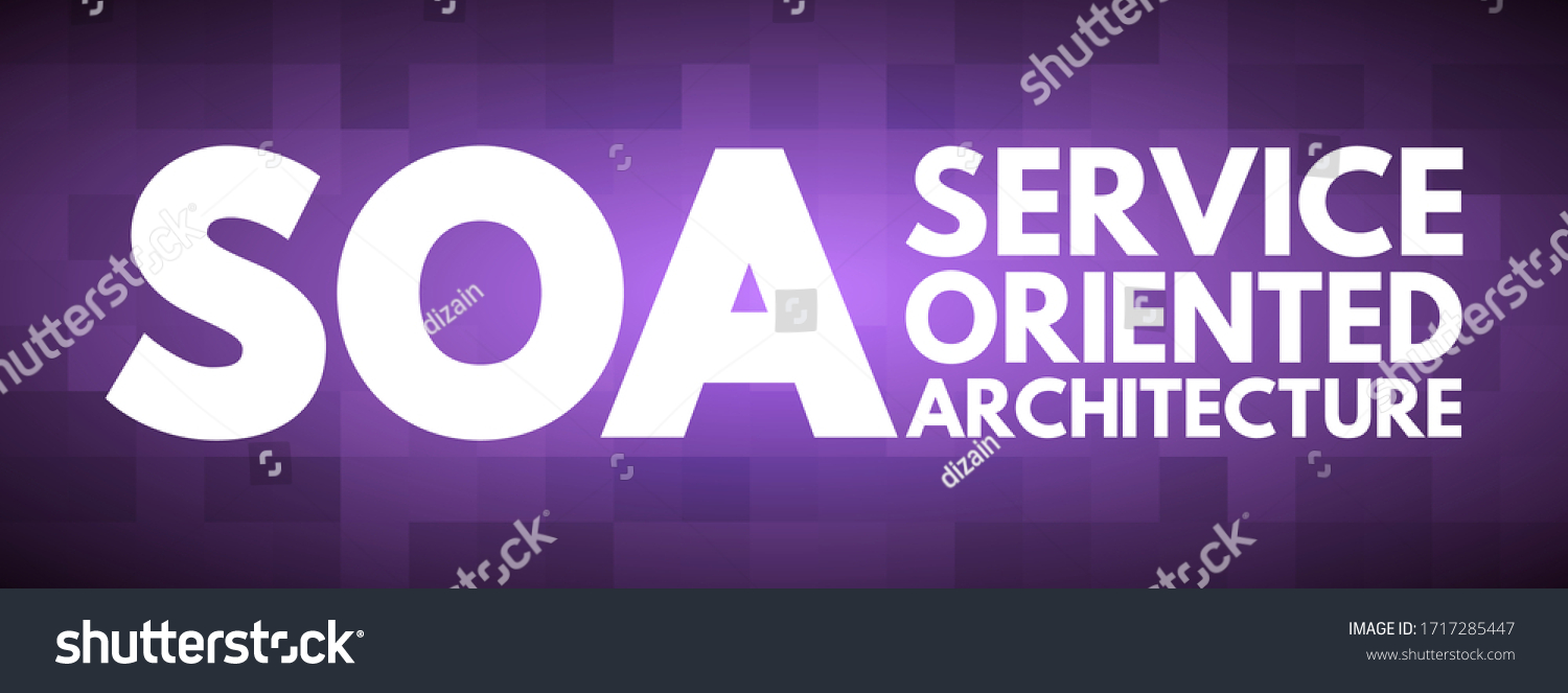 Soa Service Oriented Architecture Acronym Technology Stock Vector ...