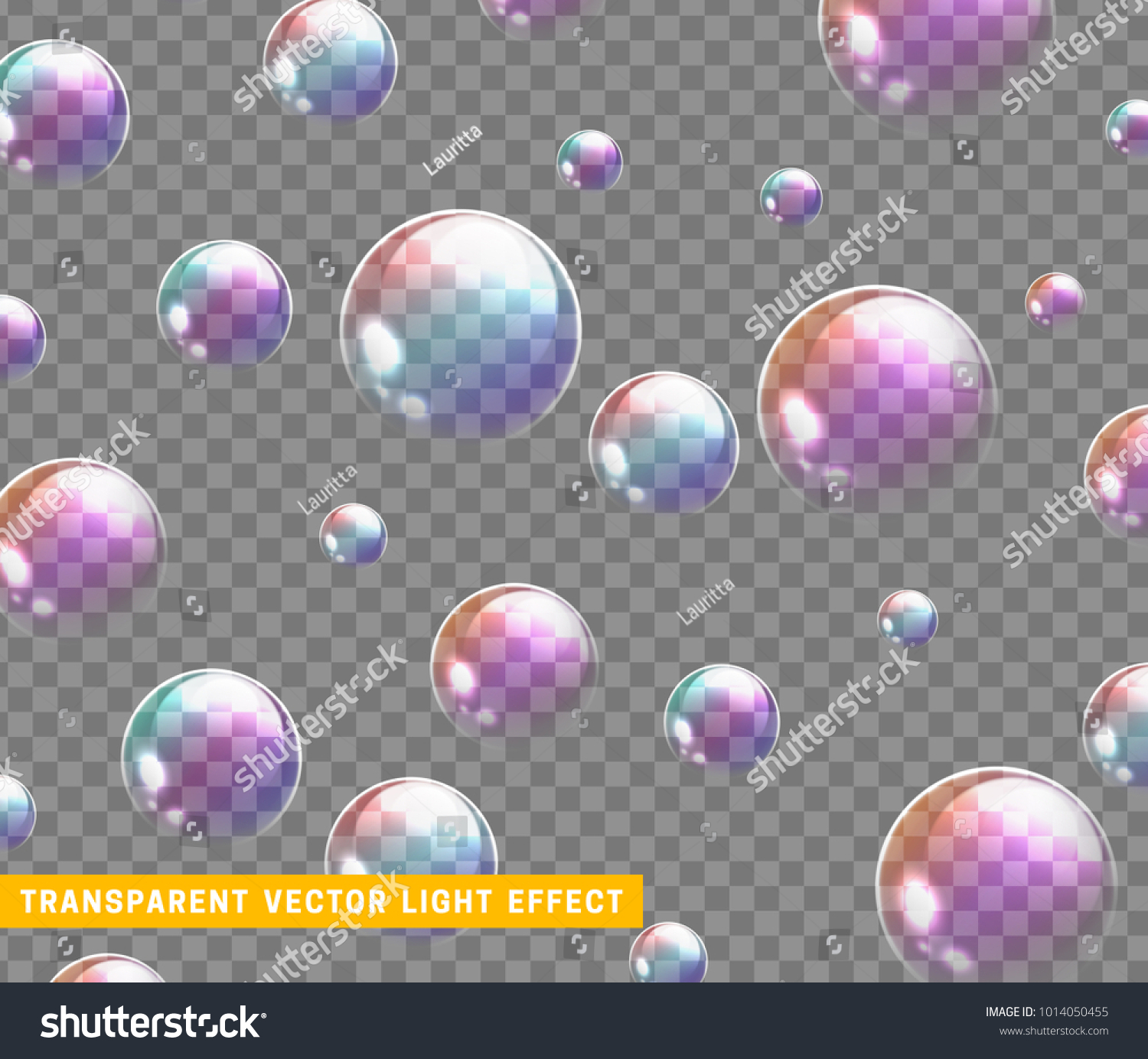 Soap Bubble Light Effect Isolated Realistic Stock Vector (Royalty Free ...