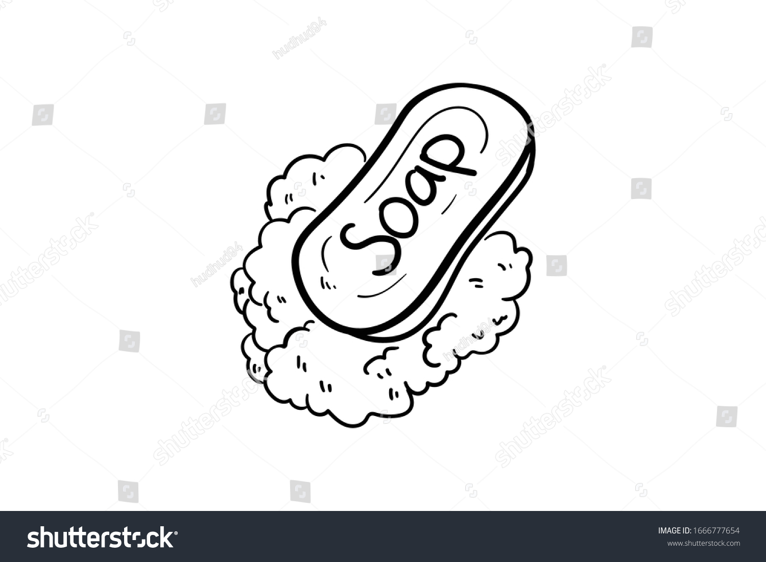 Soap Doodle Icon Vector Hand Drawing Stock Vector (Royalty Free ...