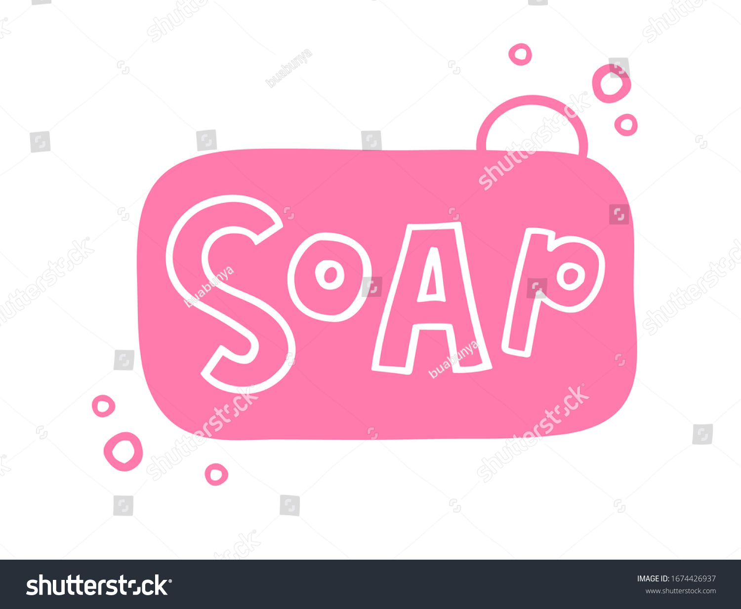 Soap Vector Text Hand Drawn Lettering Stock Vector (Royalty Free ...