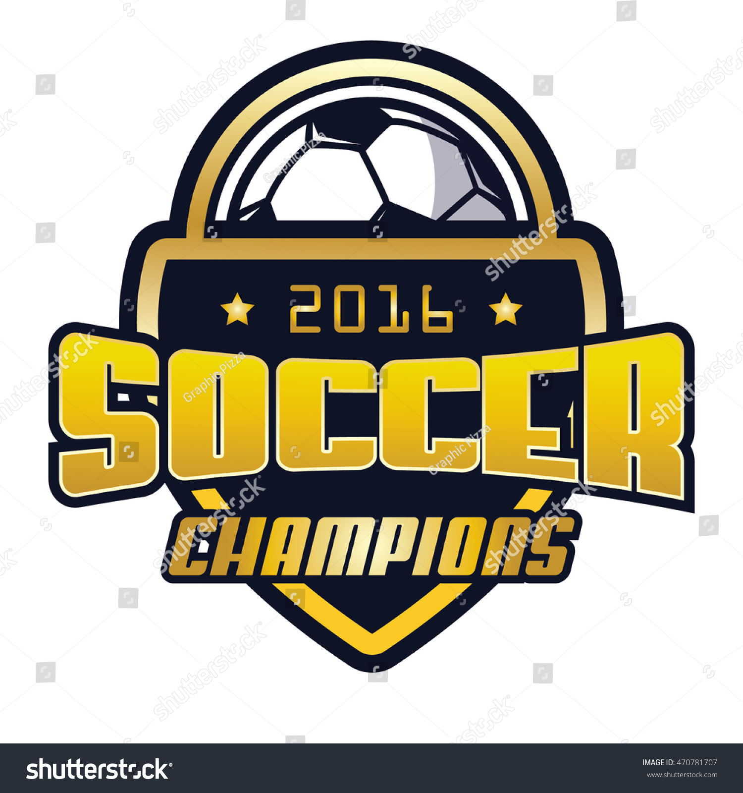 Soccer Badge Logo Vector Stock Vector (Royalty Free) 470781707