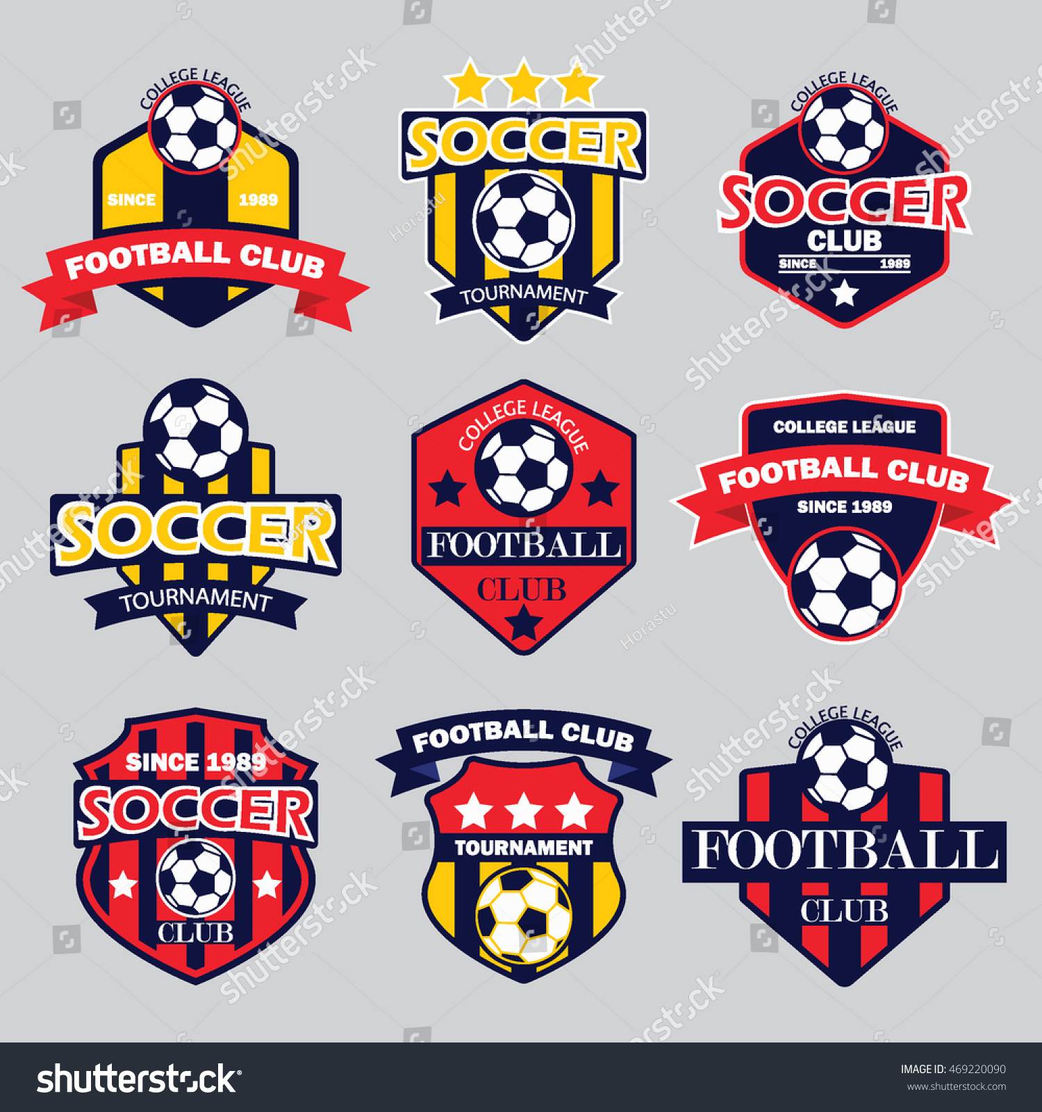Soccer Badges Stock Vector (Royalty Free) 469220090