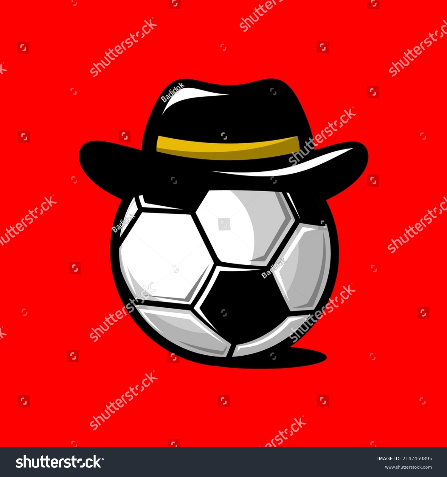 Soccer Ball Hat Illustration Vector Stock Vector (Royalty Free ...