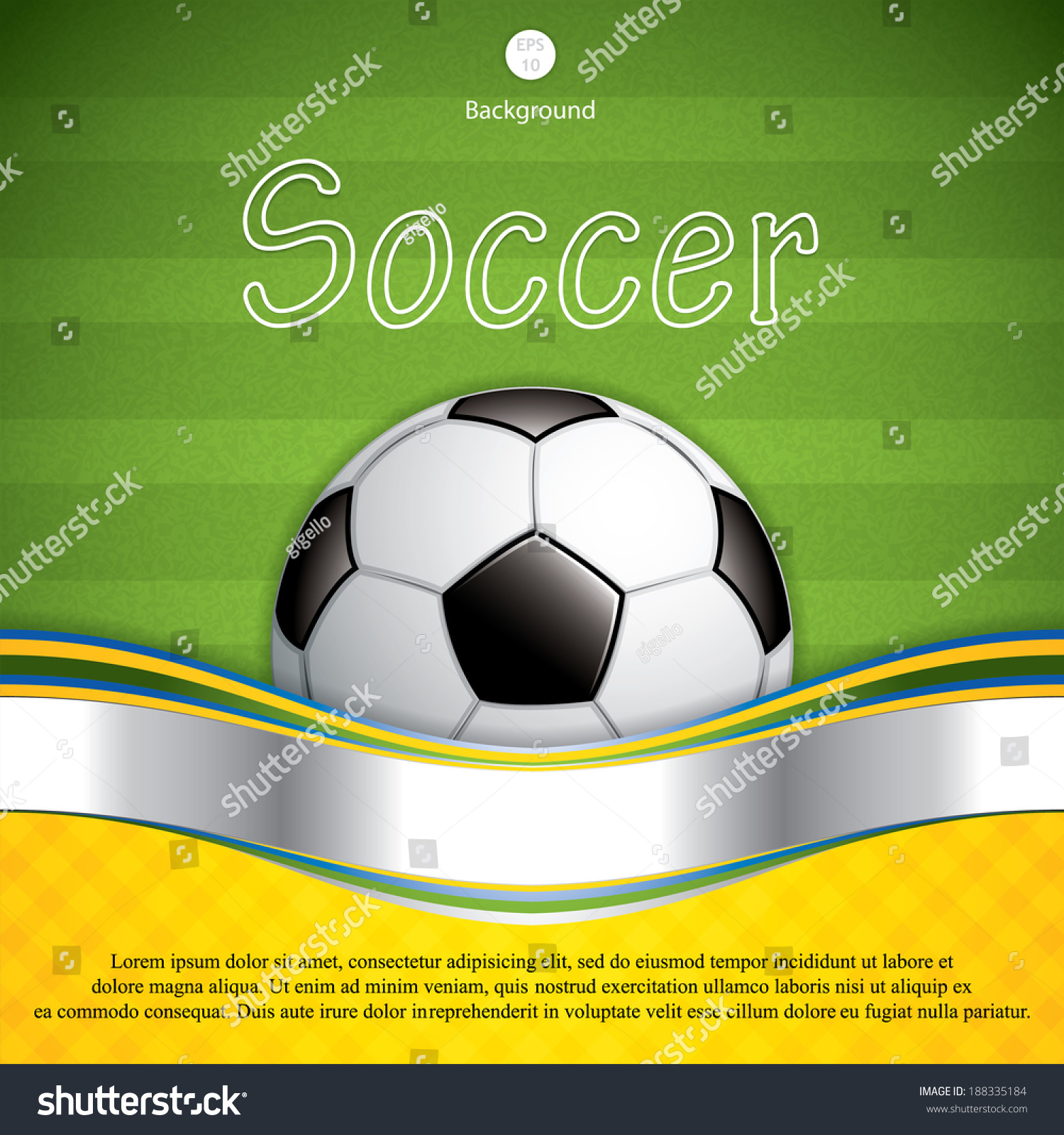 Soccer Ball Brochurevector Stock Vector (Royalty Free) 188335184