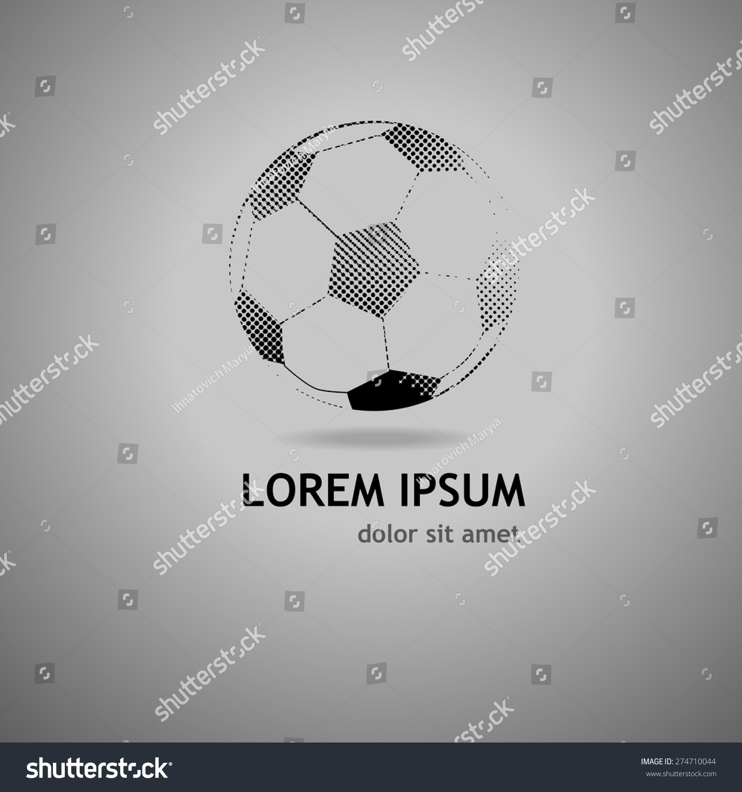 Soccer Ball Logo Circles Vector Stock Vector (Royalty Free) 274710044