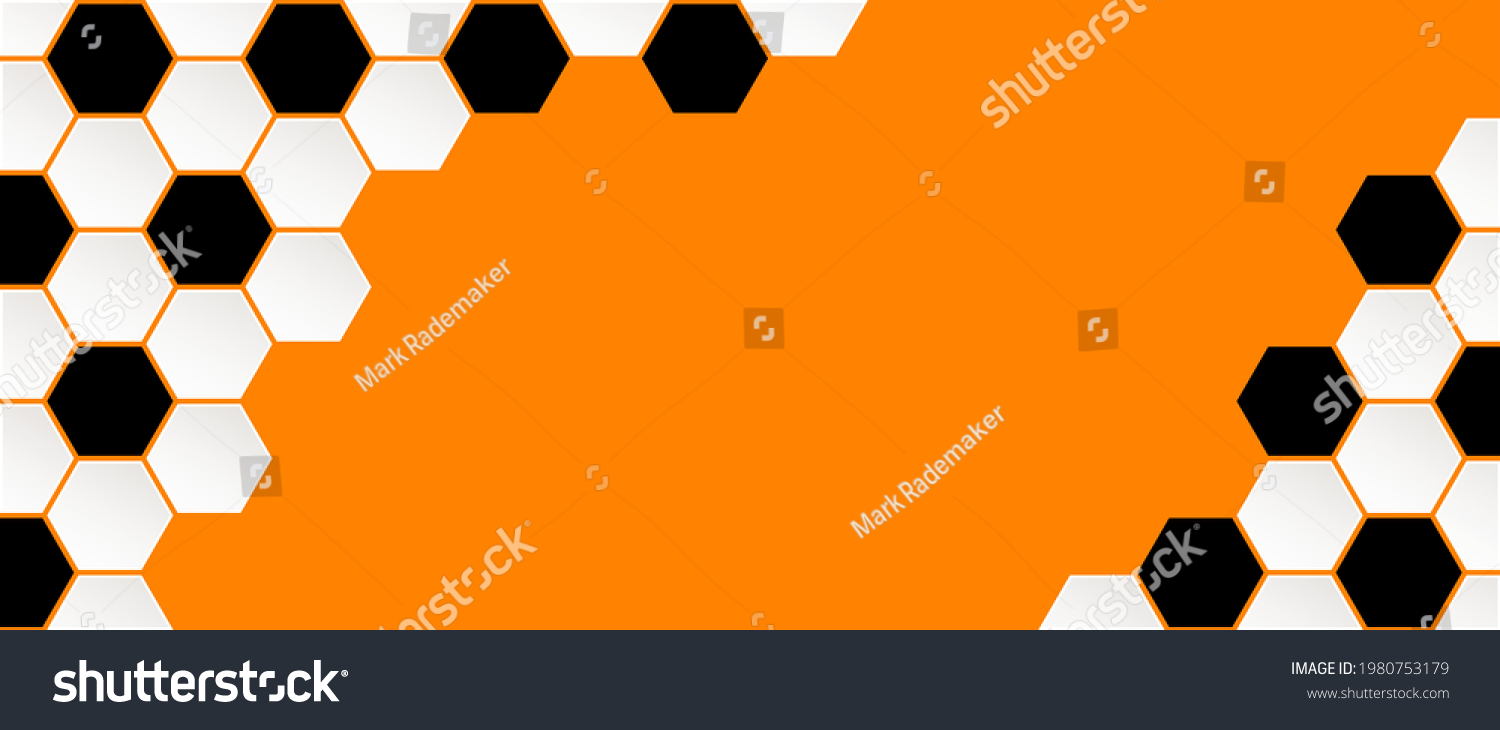 Soccer Ball On Orange Playground Background Stock Vector (Royalty Free ...