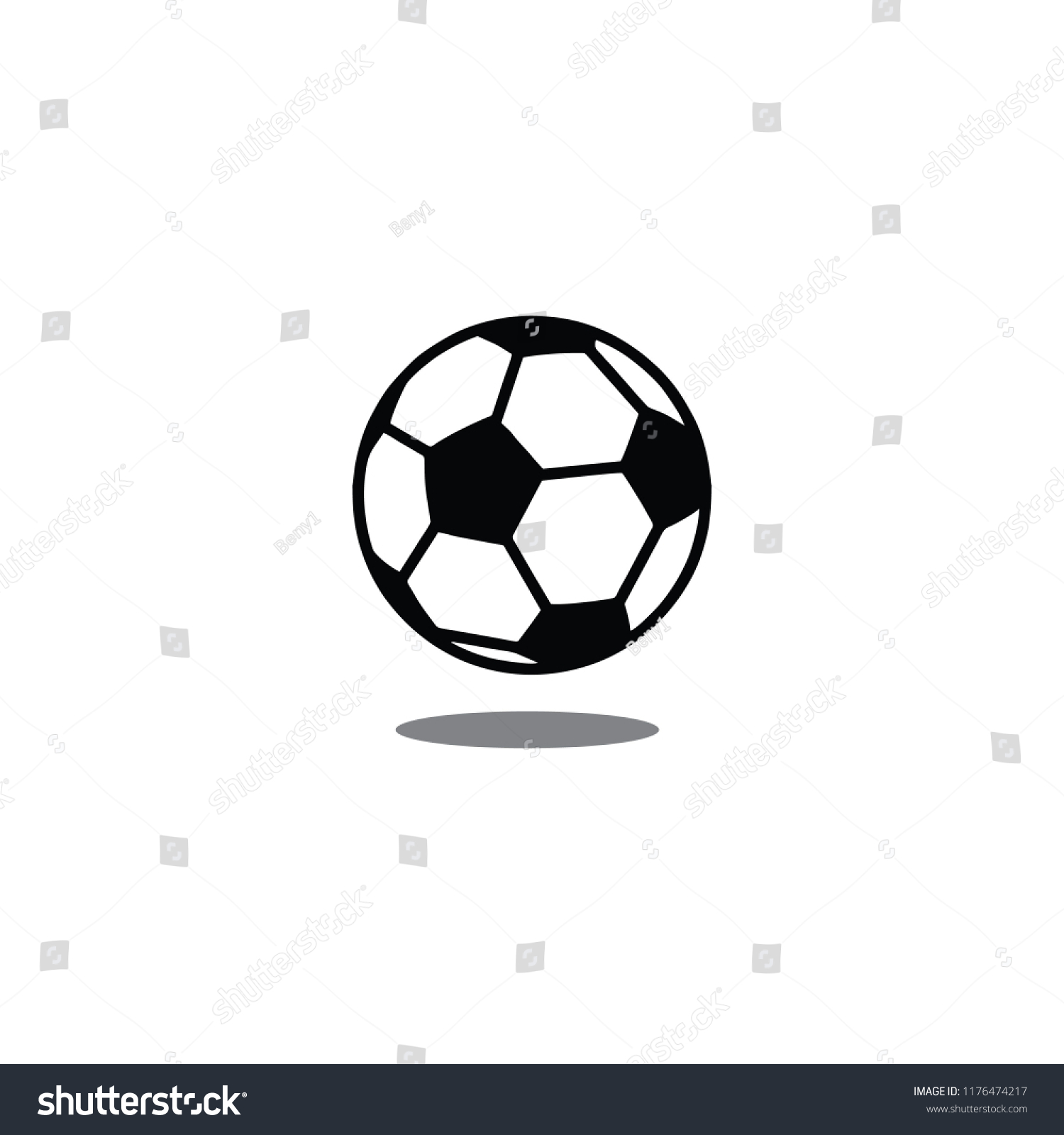Soccer Ball Simple Logo Stock Vector (Royalty Free) 1176474217