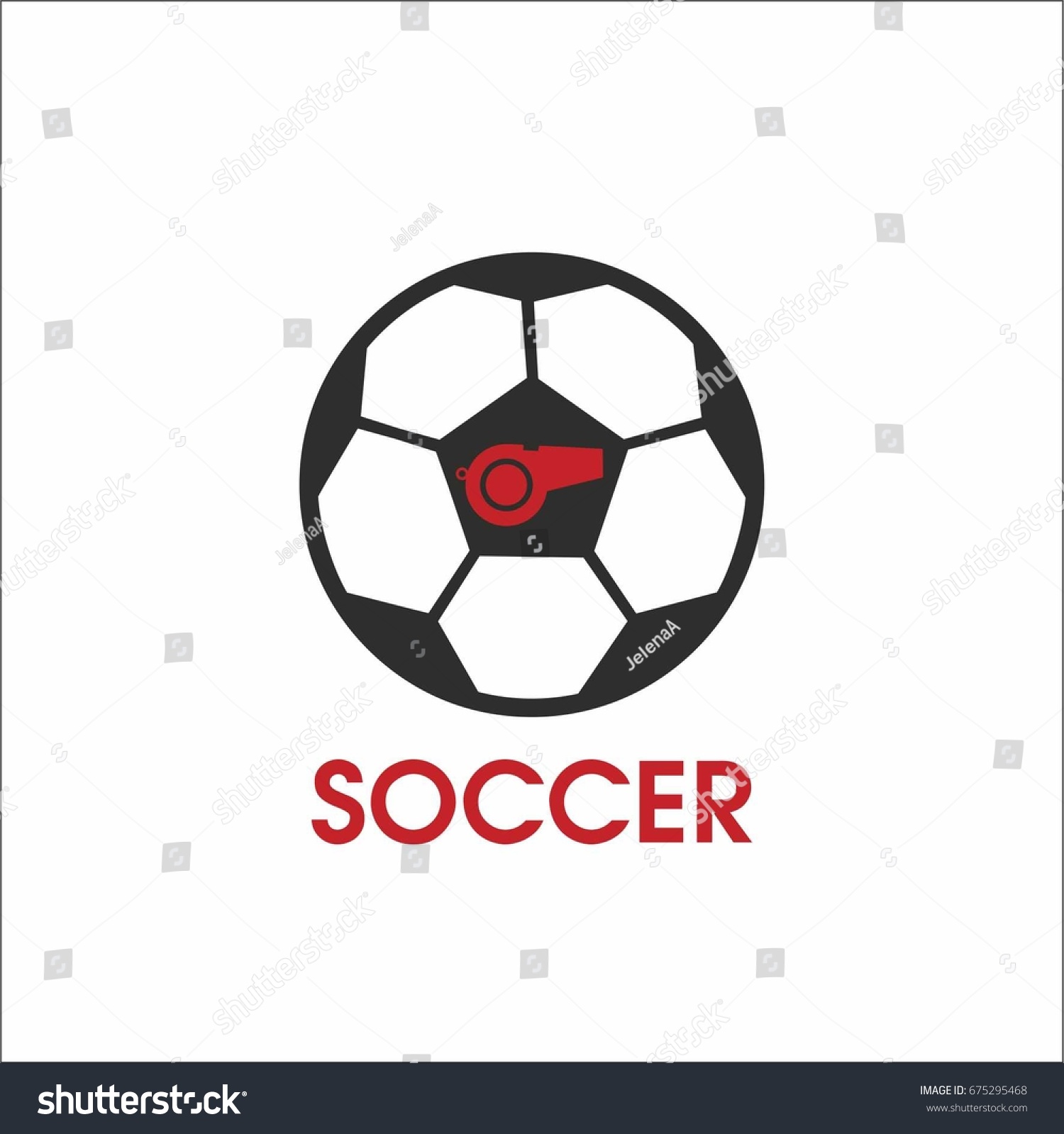 Soccer Ball Template Logo Stock Vector (Royalty Free) 675295468 ...