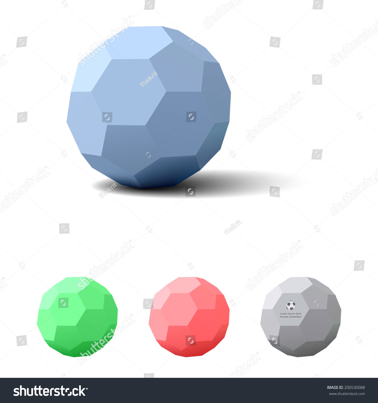Soccer Ball Template Vector Illustration Stock Vector (Royalty Free ...