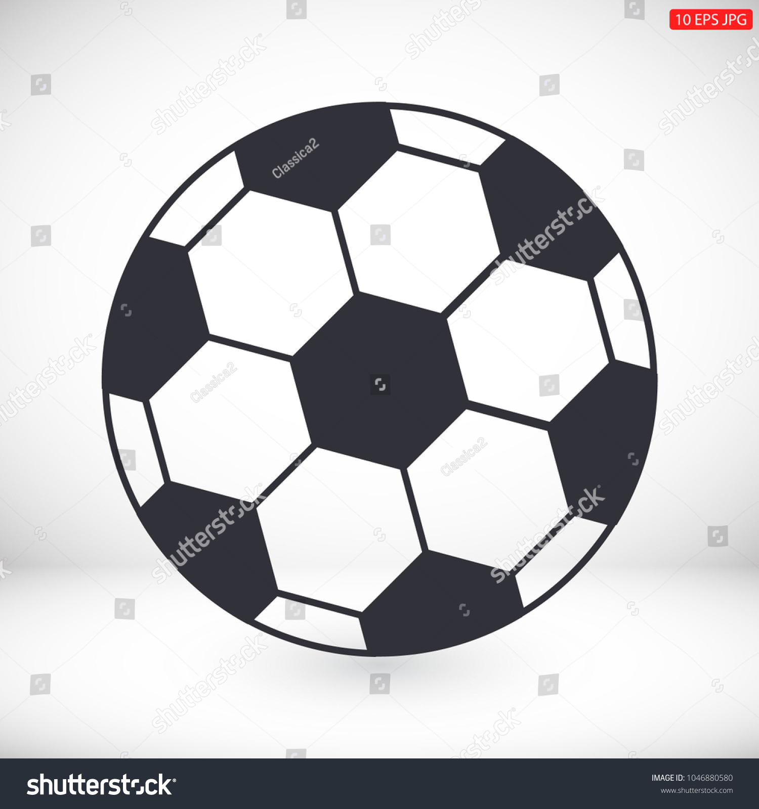 Soccer Ball Vector Icon Stock Vector (Royalty Free) 1046880580 ...