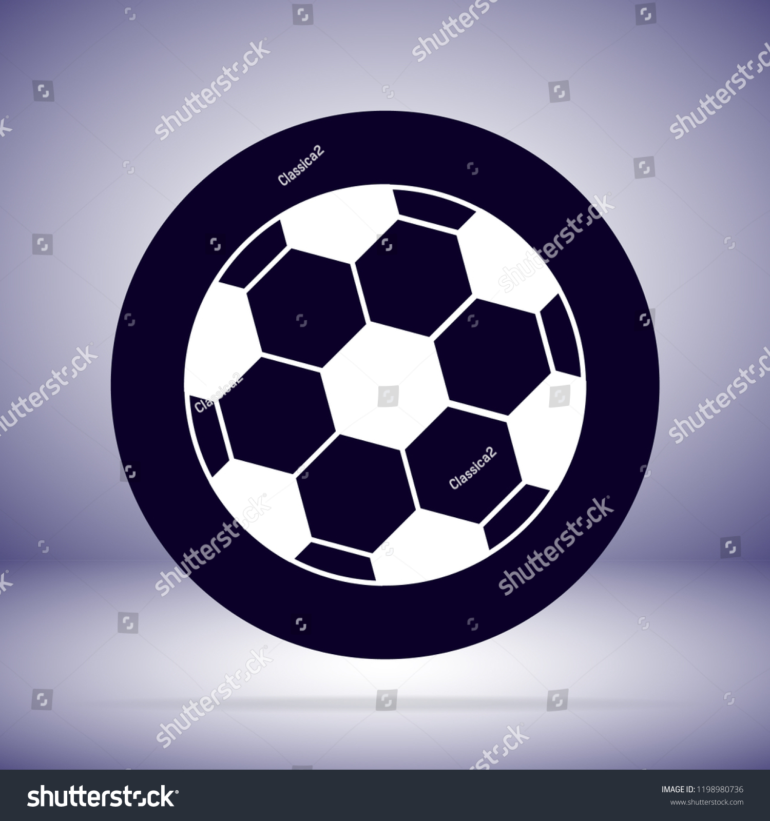 Soccer Ball Vector Icon Stock Vector (Royalty Free) 1198980736 ...
