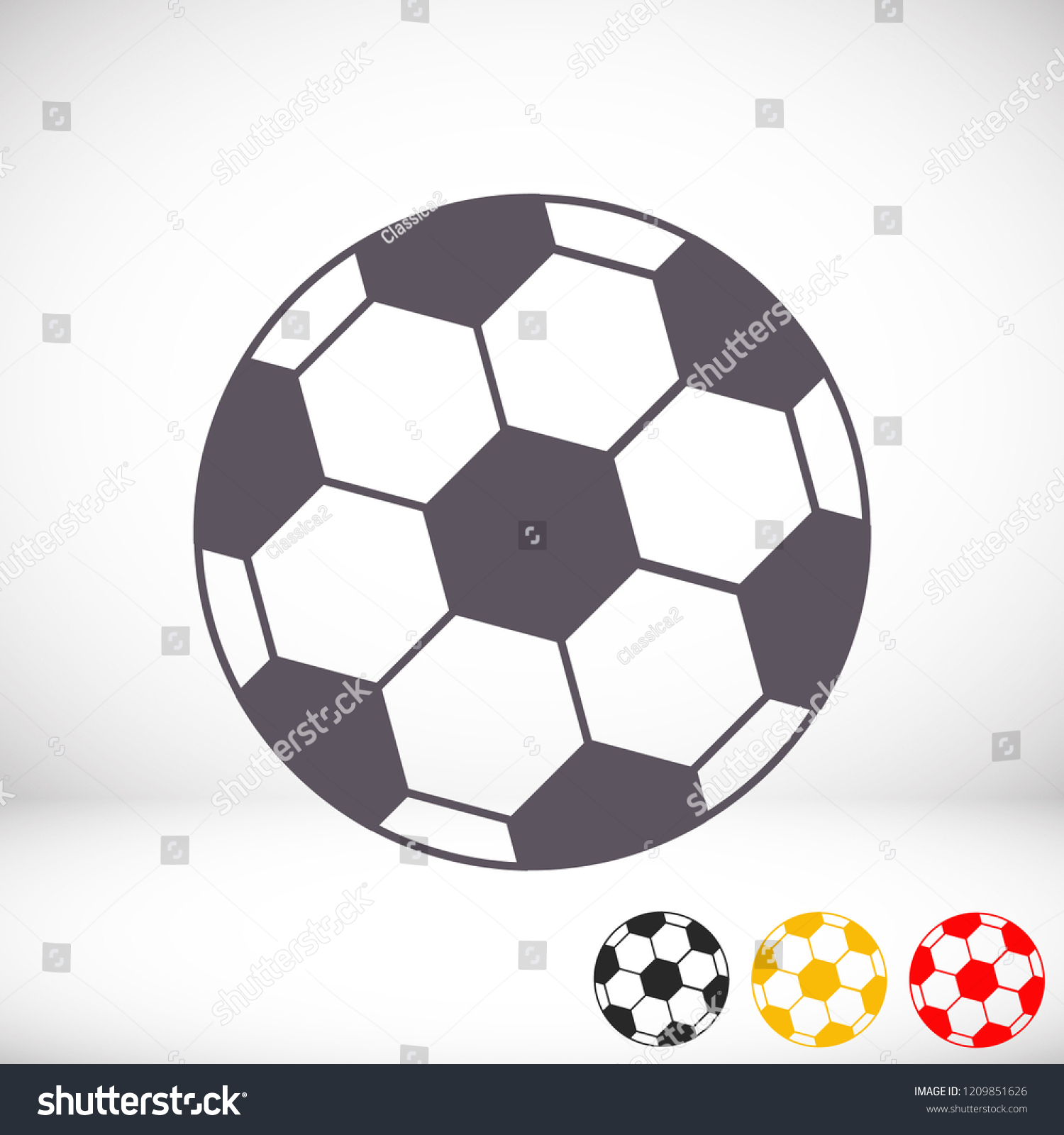 Soccer Ball Vector Icon Stock Vector (Royalty Free) 1209851626 ...