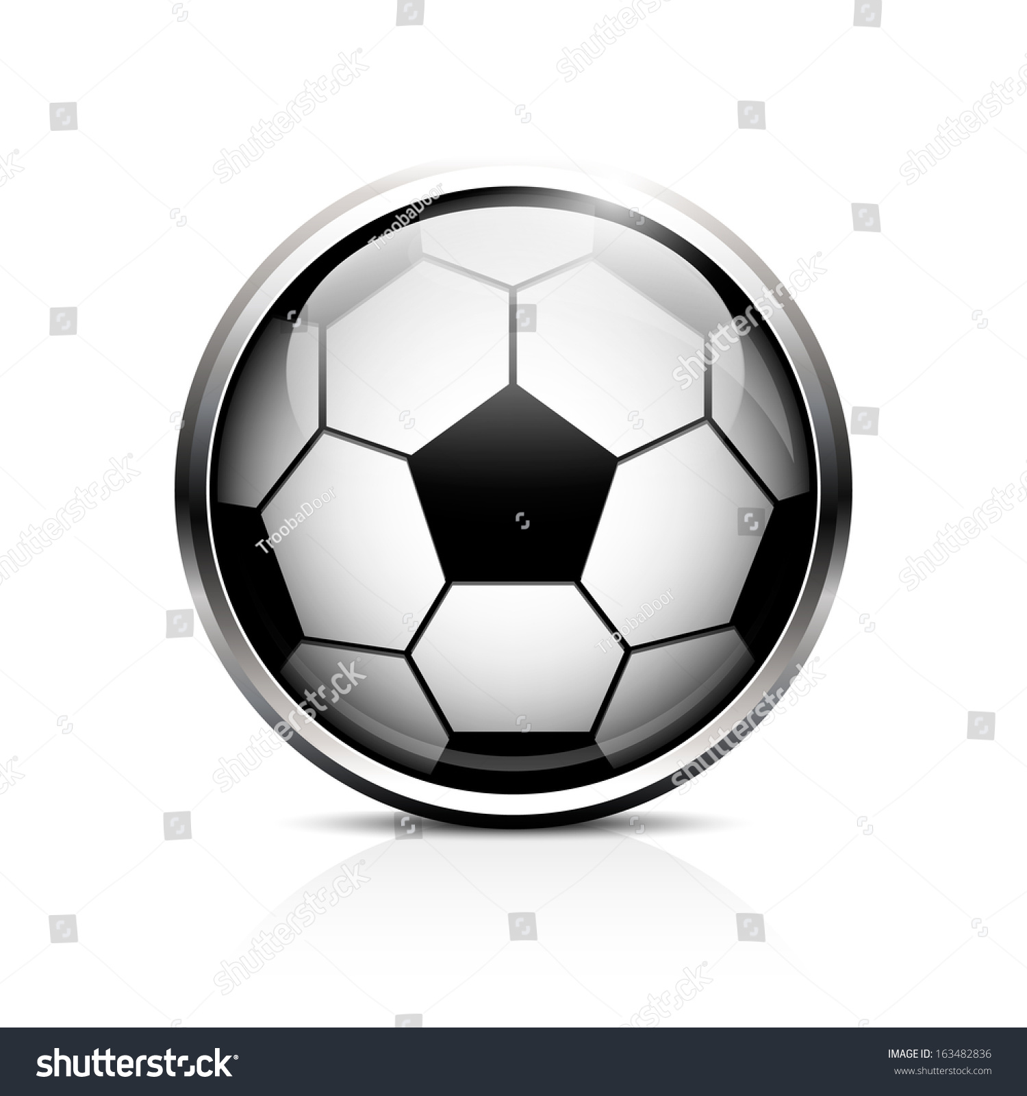 Soccer Ball Vector Icon Stock Vector (Royalty Free) 163482836