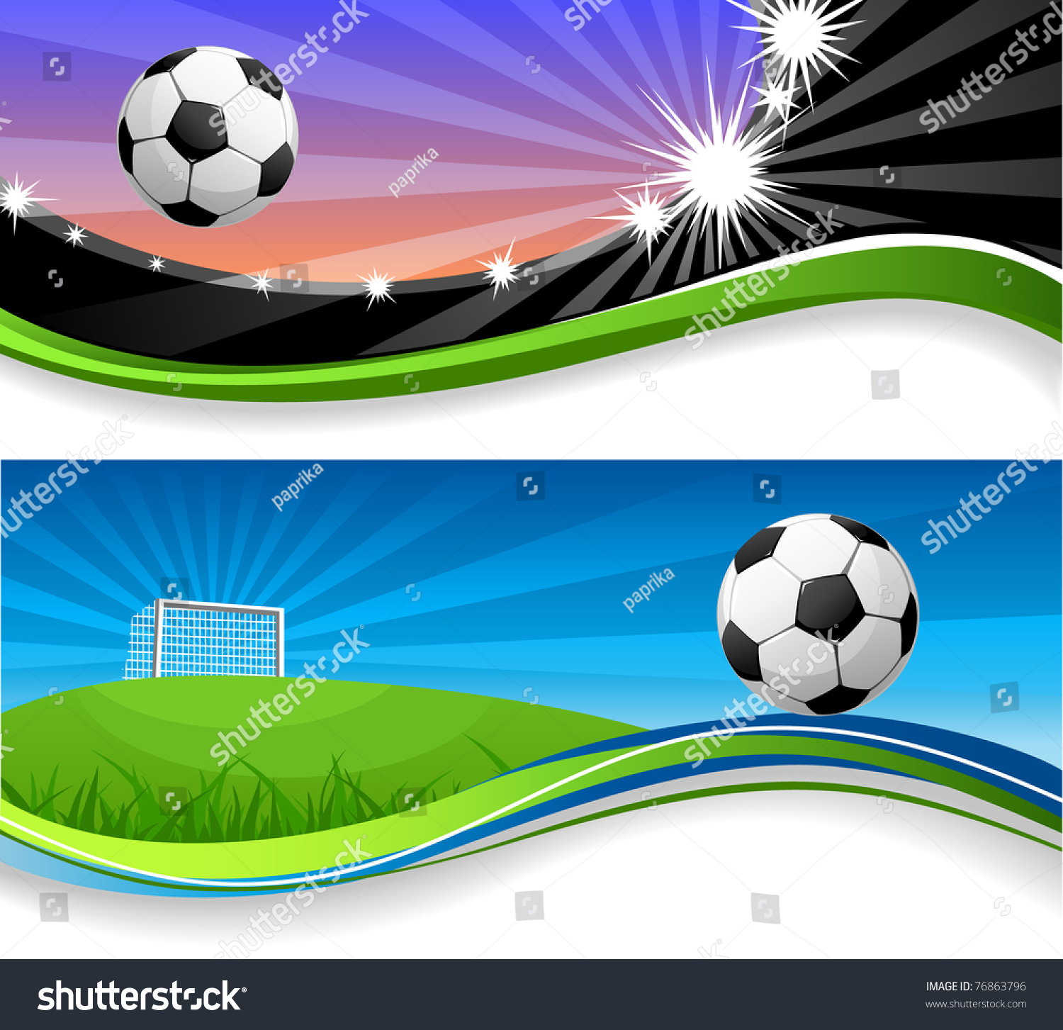 Soccer Banners Stock Vector 76863796 - Shutterstock