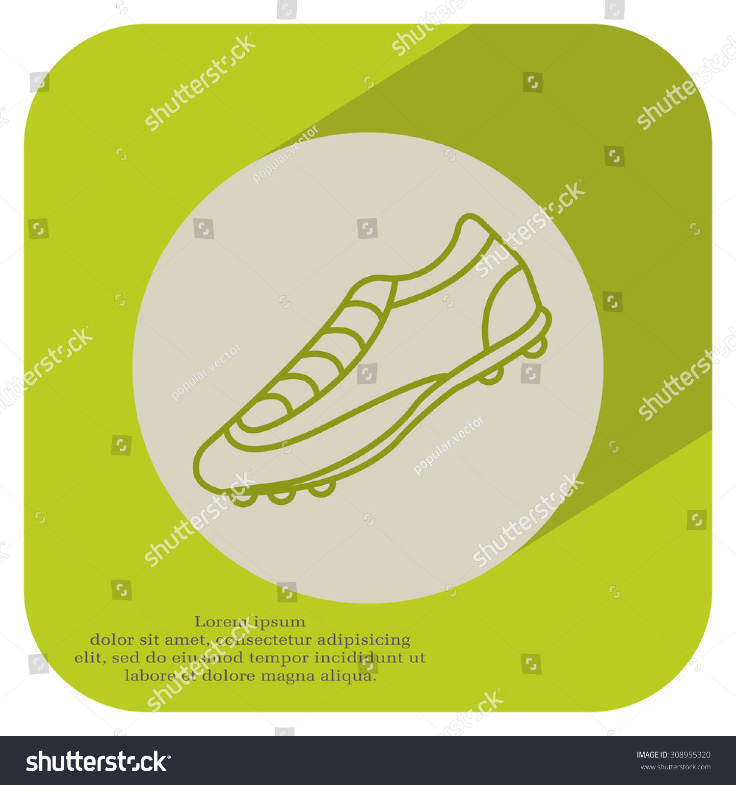 Soccer Boots Label Vector Illustration Stock Vector (Royalty Free ...
