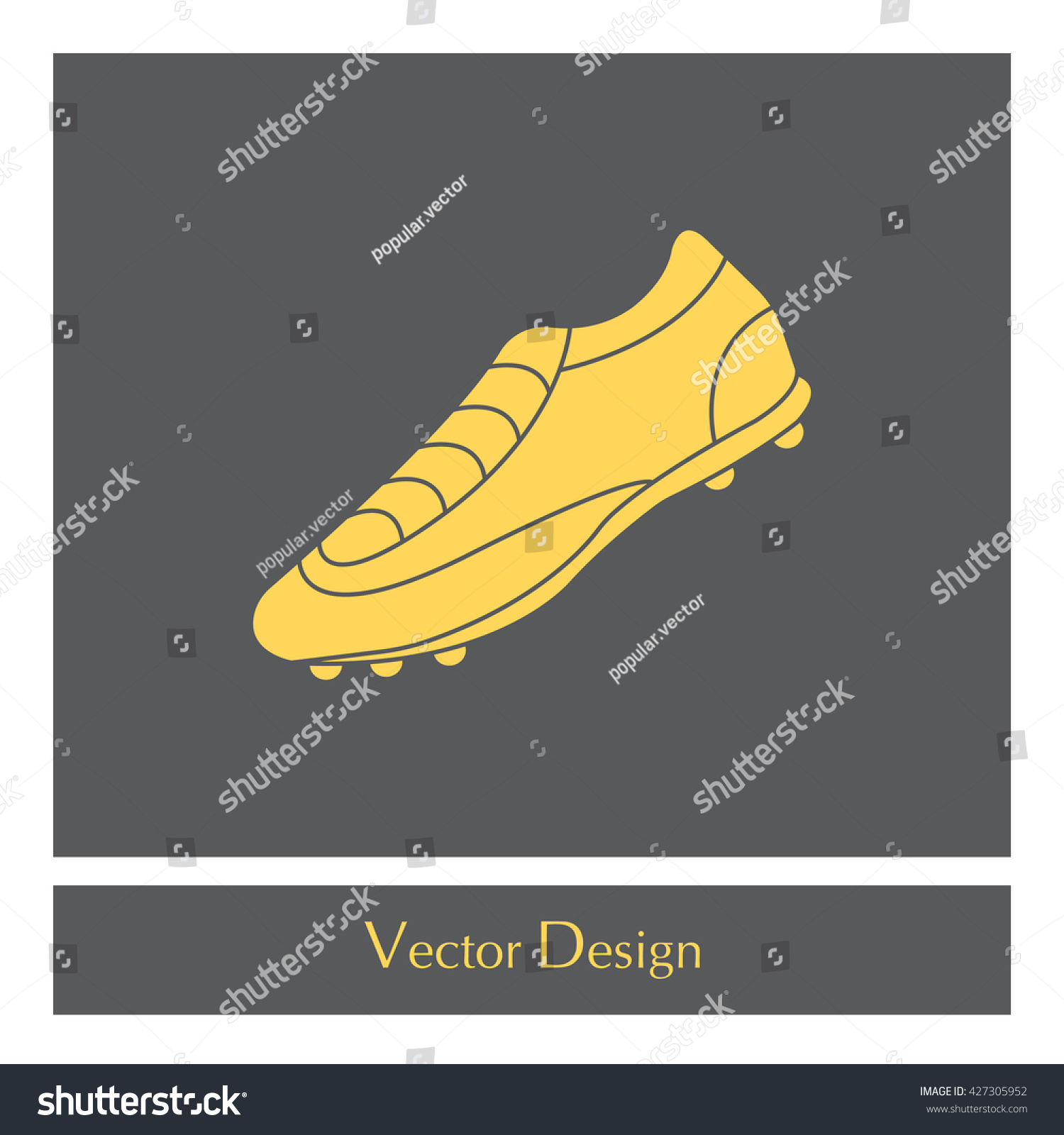 Soccer Boots Label Vector Illustration Stock Vector (Royalty Free ...