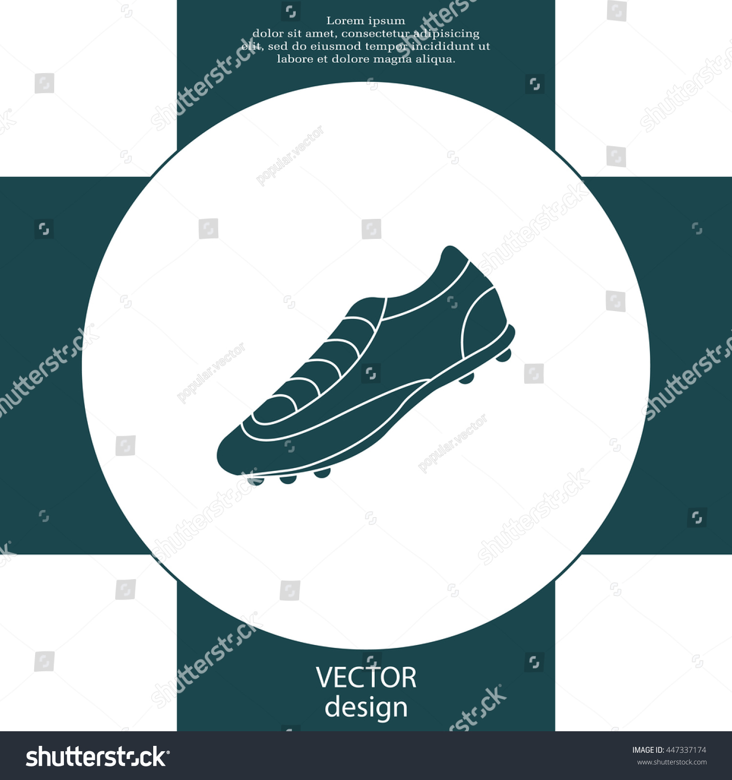Soccer Boots Label Vector Illustration Stock Vector (Royalty Free ...