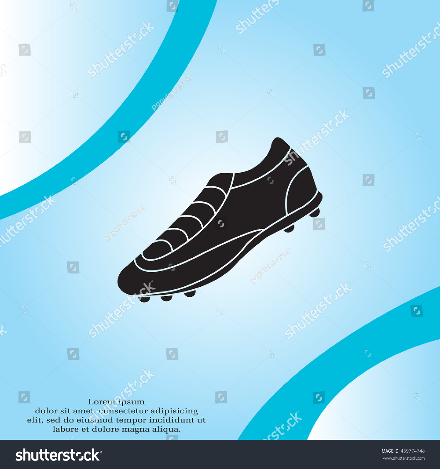 Soccer Boots Label Vector Illustration: vector de stock (libre de ...