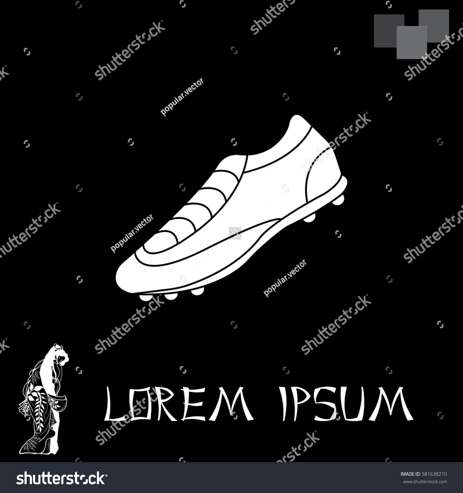 Soccer Boots Label Vector Illustration Stock Vector (Royalty Free ...