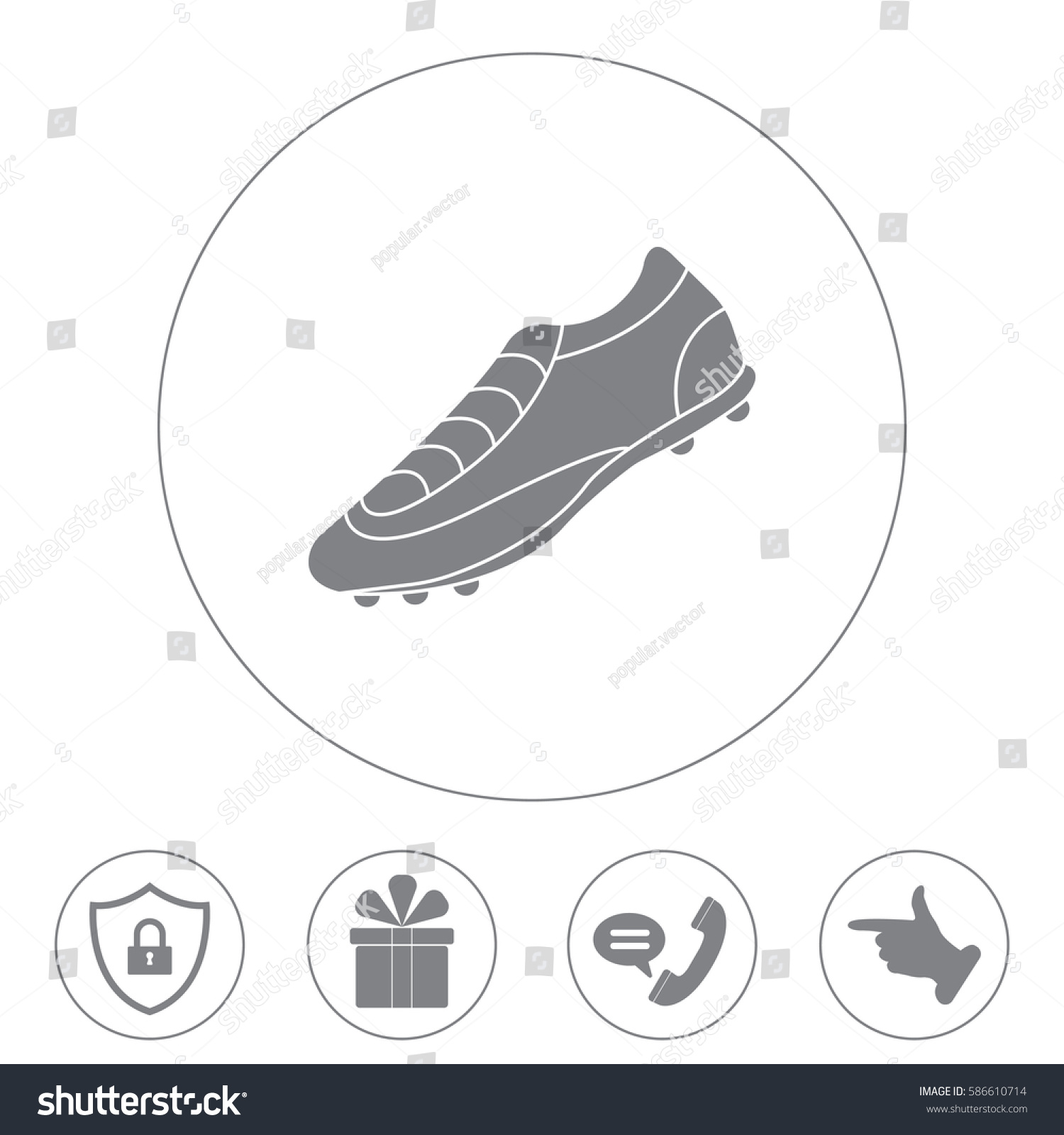 Soccer Boots Label Vector Illustration Stock Vector (Royalty Free ...