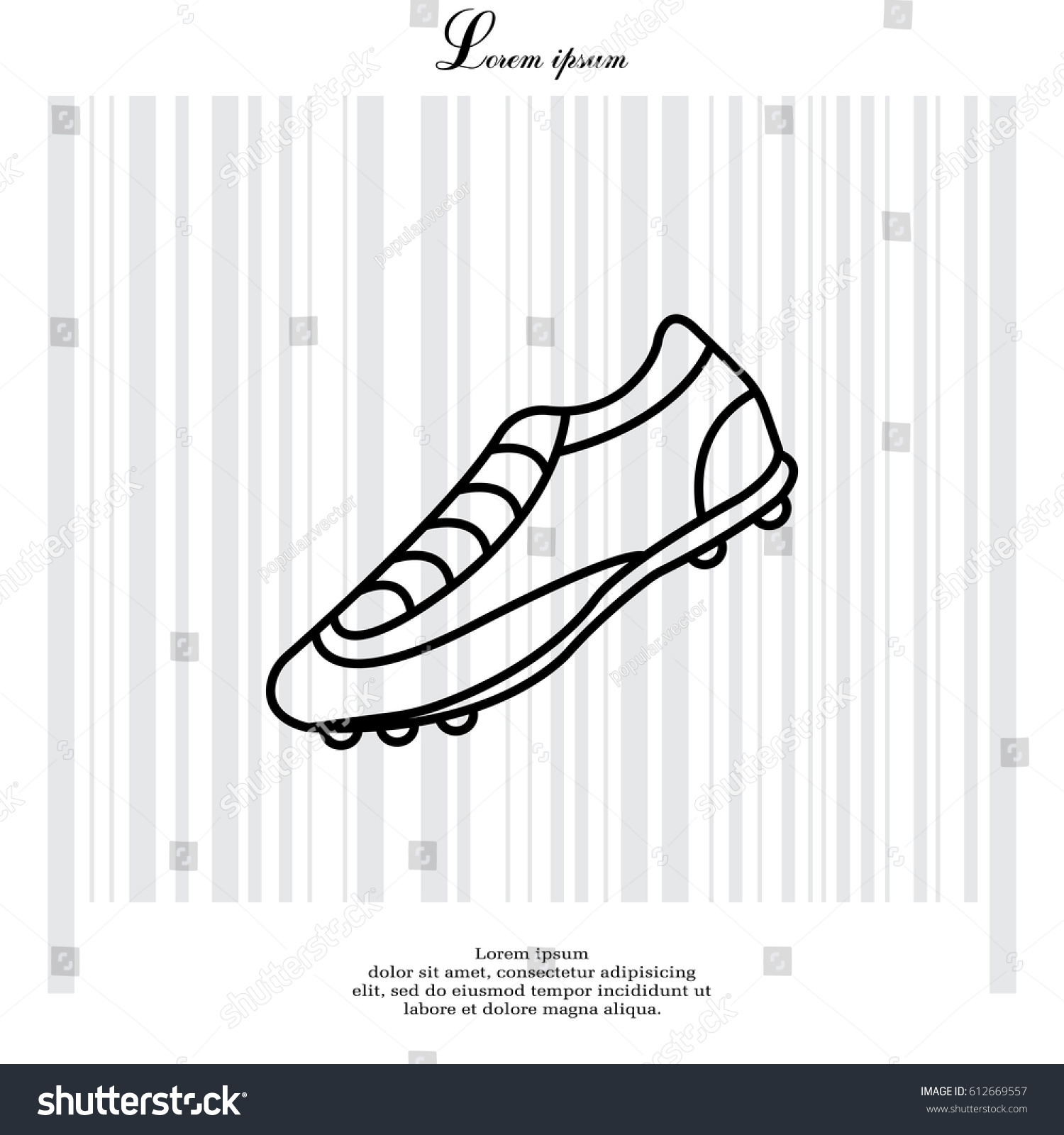 Soccer Boots Label Vector Illustration Stock Vector (Royalty Free ...