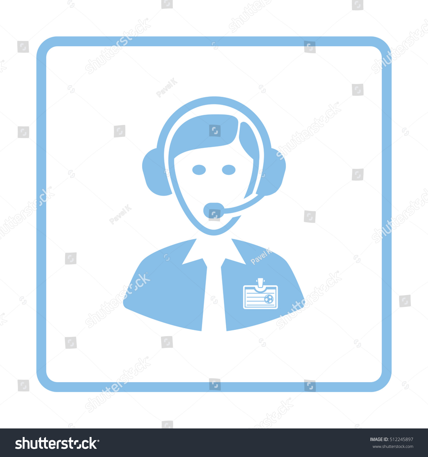 Soccer Commentator Icon Blue Frame Design: vector de stock (libre de ... Soccer Commentator Icon Blue Frame Design: vector de stock (libre de ...
