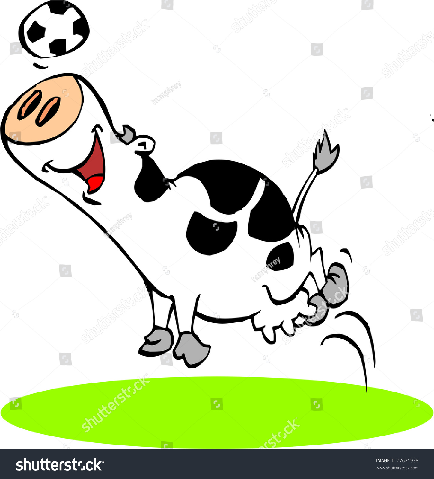 Soccer Cow Stock Vector (Royalty Free) 77621938 | Shutterstock