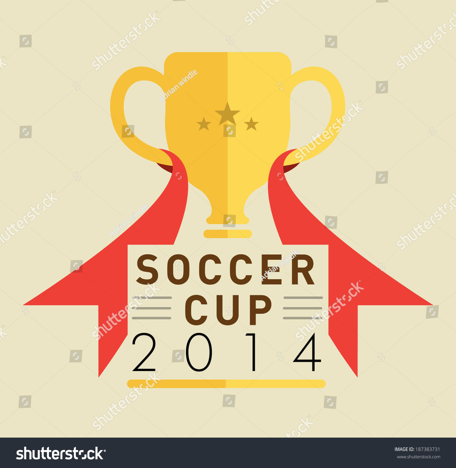 Soccer Cup: vector de stock (libre de regalías) 187383731 | Shutterstock