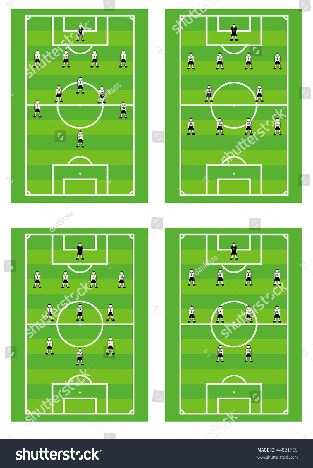 Vektor Stok Soccer Different Tactical Schemes 451 424 (Tanpa Royalti ...