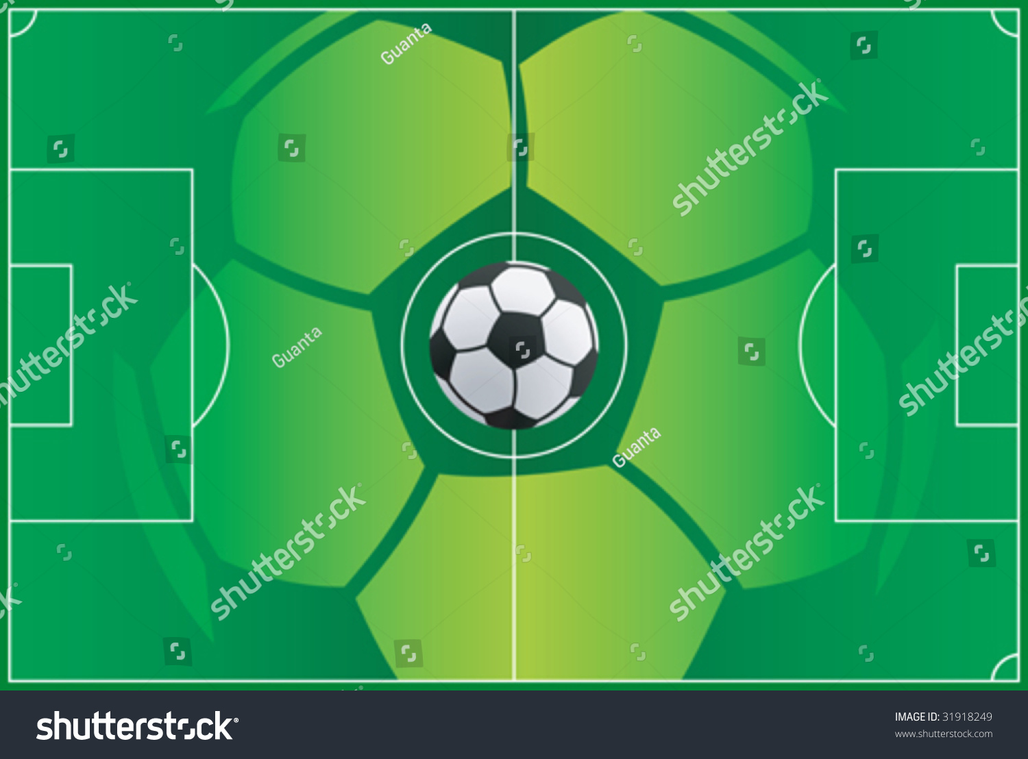 Soccer Field Background Vector Illustration Stock Vector (Royalty Free ...