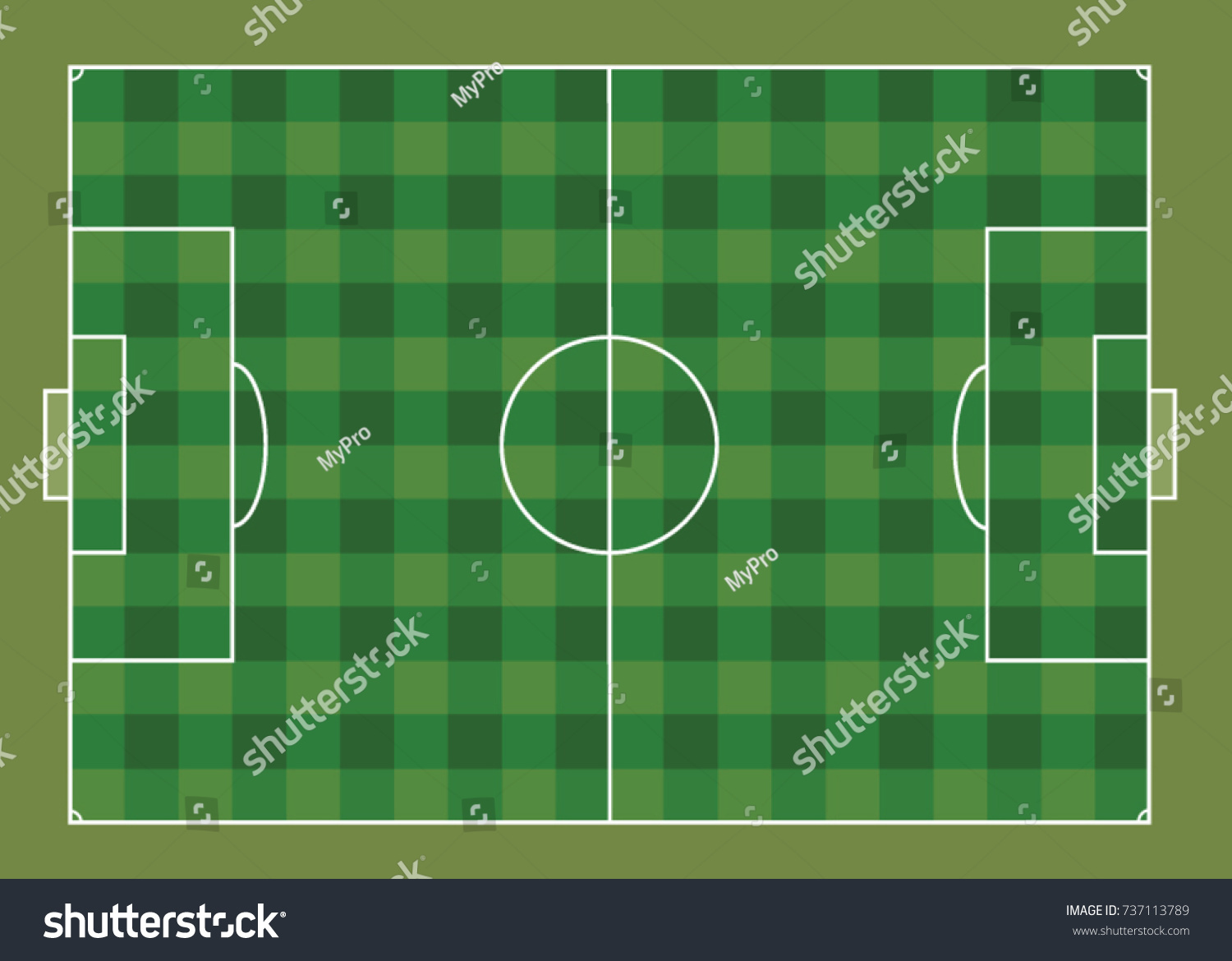 Soccer Field Vector Illustration Stock Vector (Royalty Free) 737113789 ...