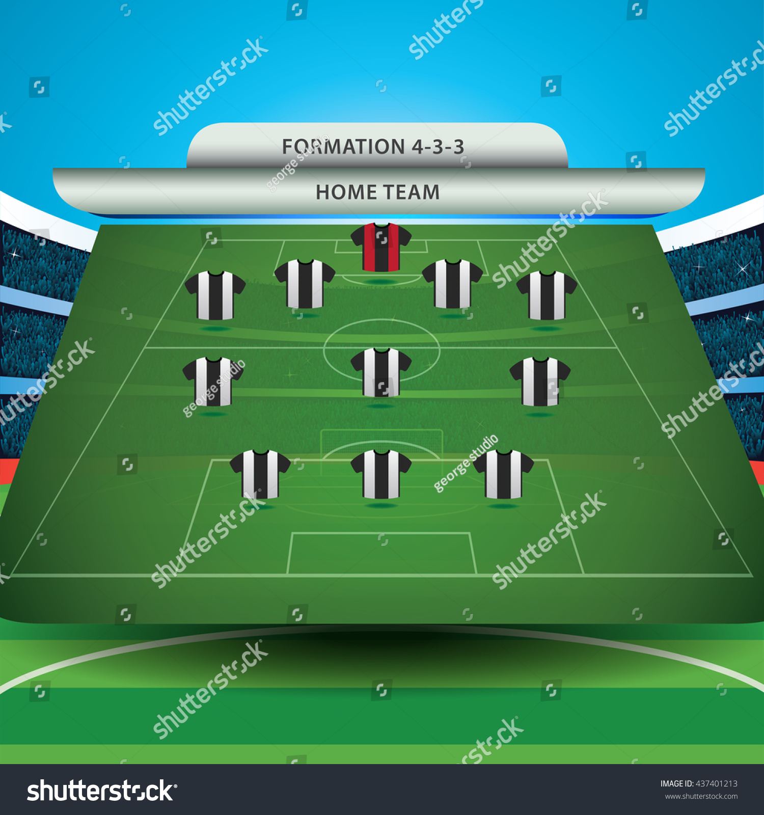 Soccer Formation Stock Vector (Royalty Free) 437401213