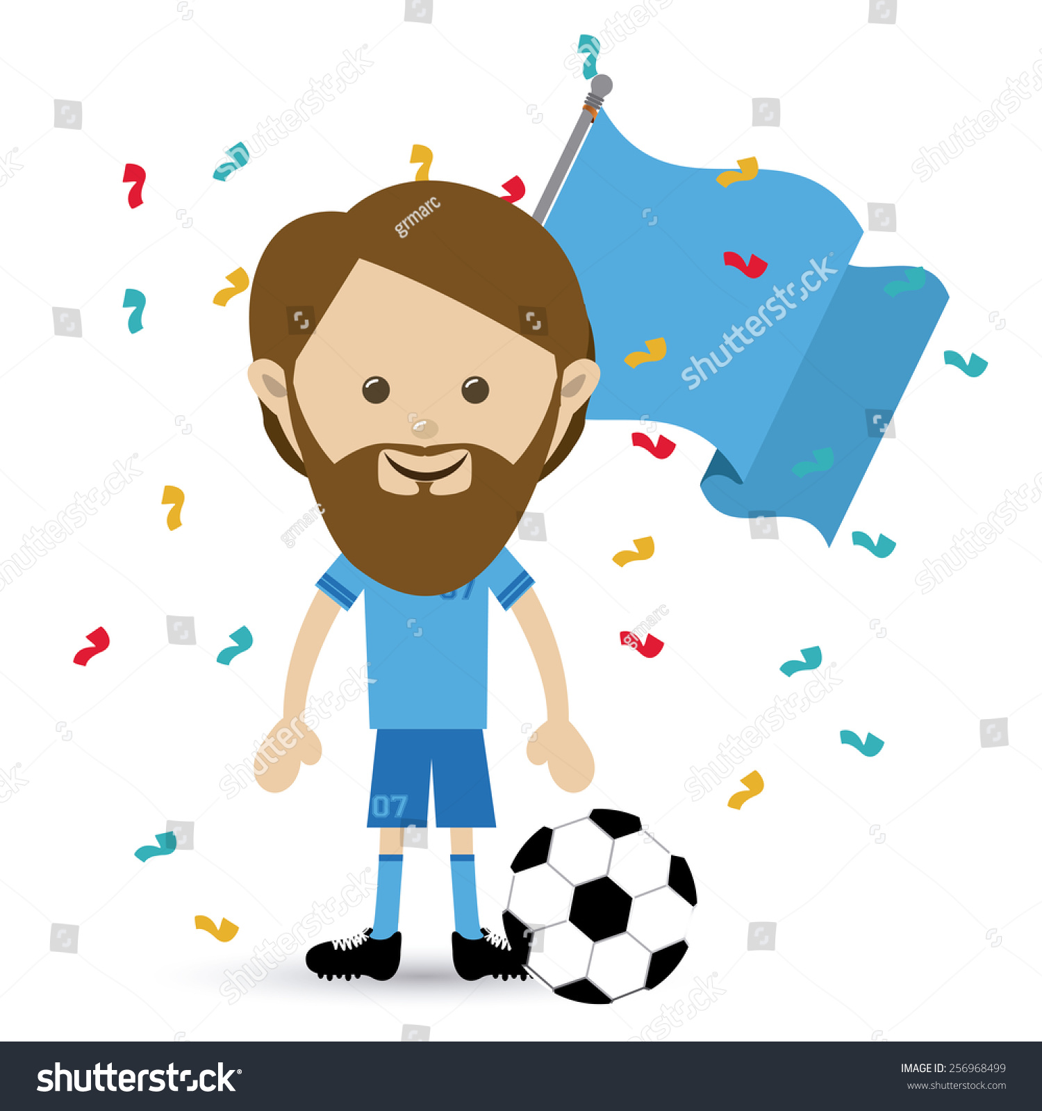 Soccer Game Vector Illustration Stock Vector (Royalty Free) 256968499
