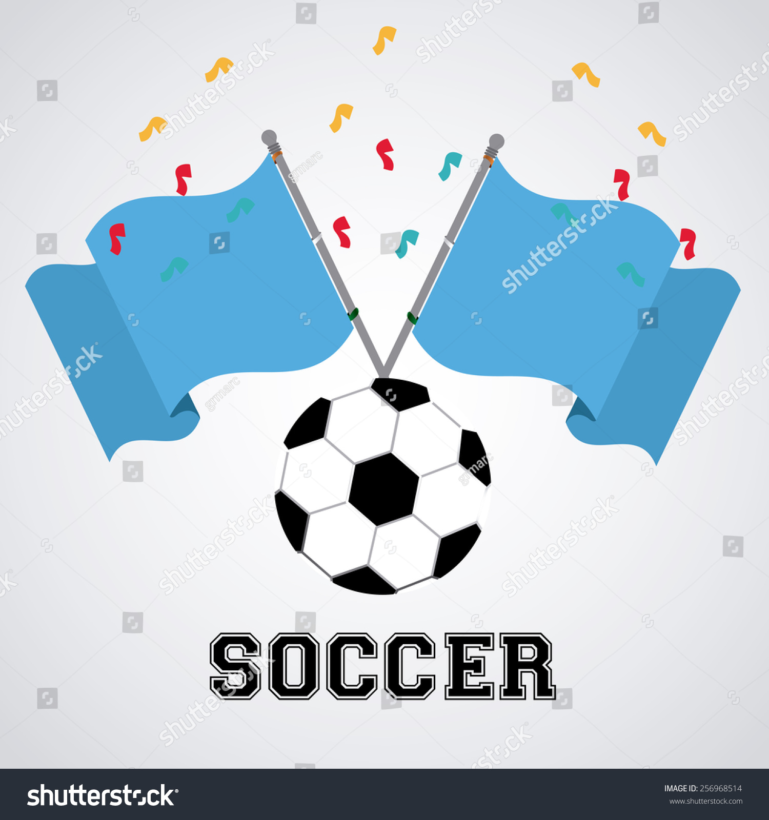 Soccer Game Vector Illustration: vector de stock (libre de regalías ...