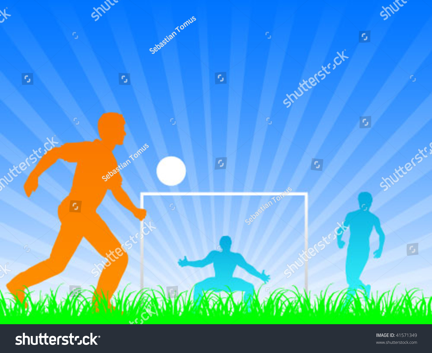 Soccer Game Vector Illustration Stock Vector (Royalty Free) 41571349 ...